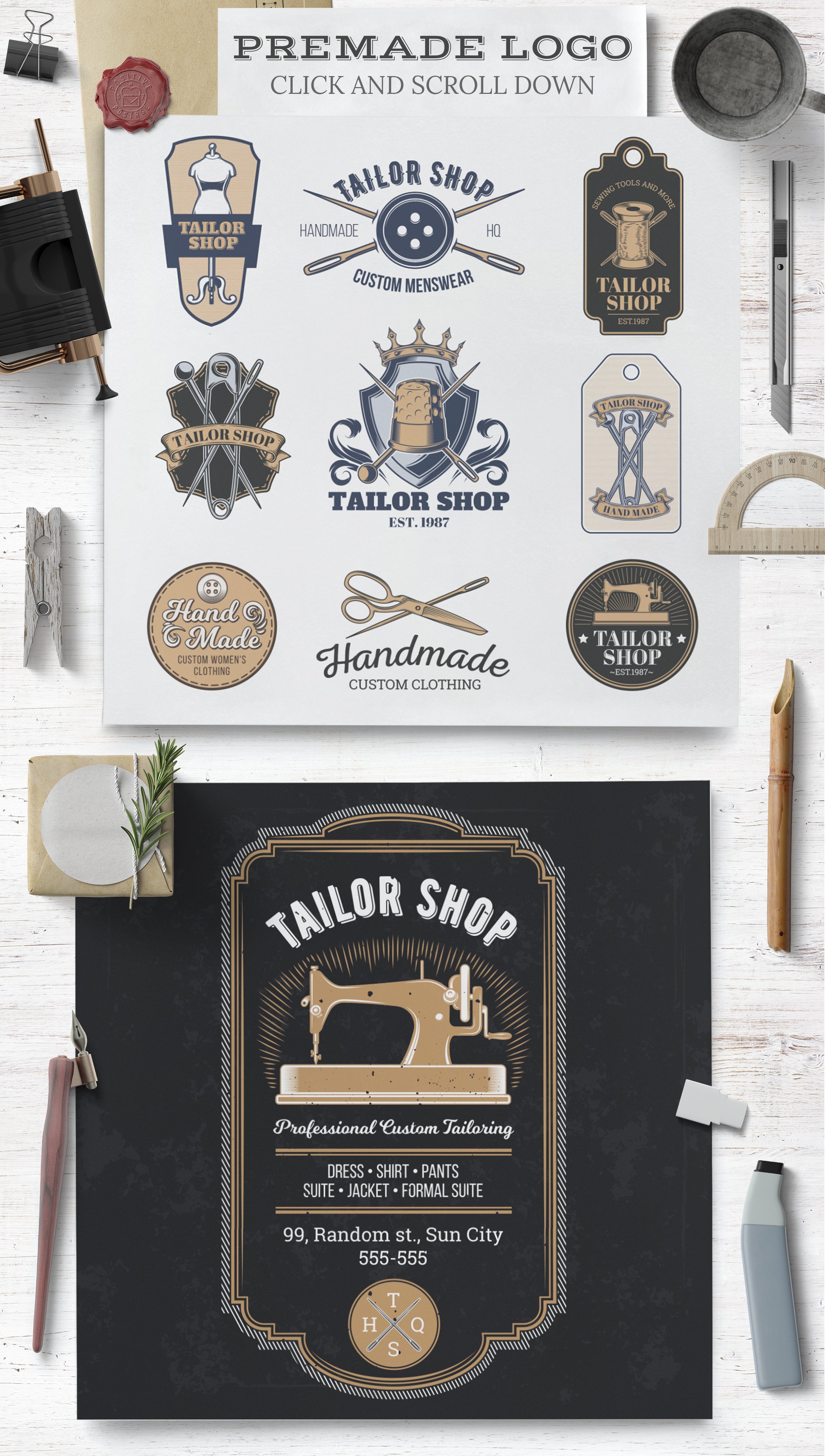 Tailor Logo Creator (55494) | Logos | Design Bundles