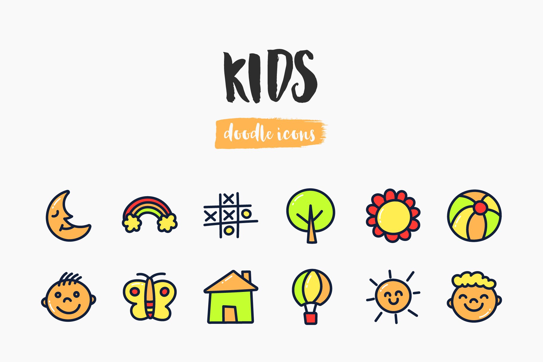 Kids Cute Doodle Icons