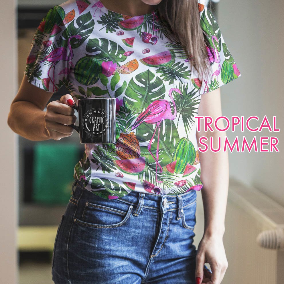 Tropical Summer (107355) | Patterns | Design Bundles