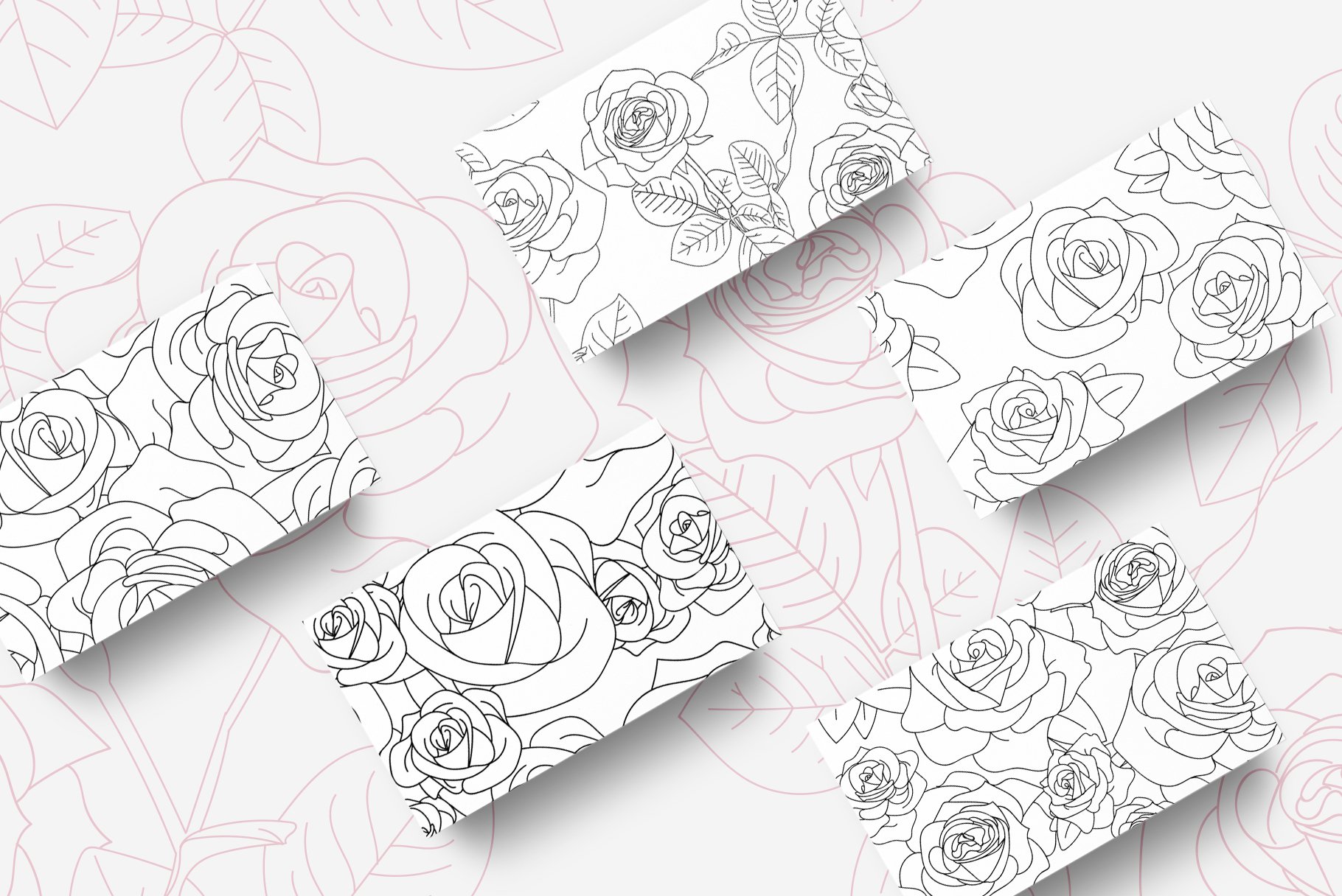 Romantic Rose Pattern Pack (345769) | Patterns | Design Bundles