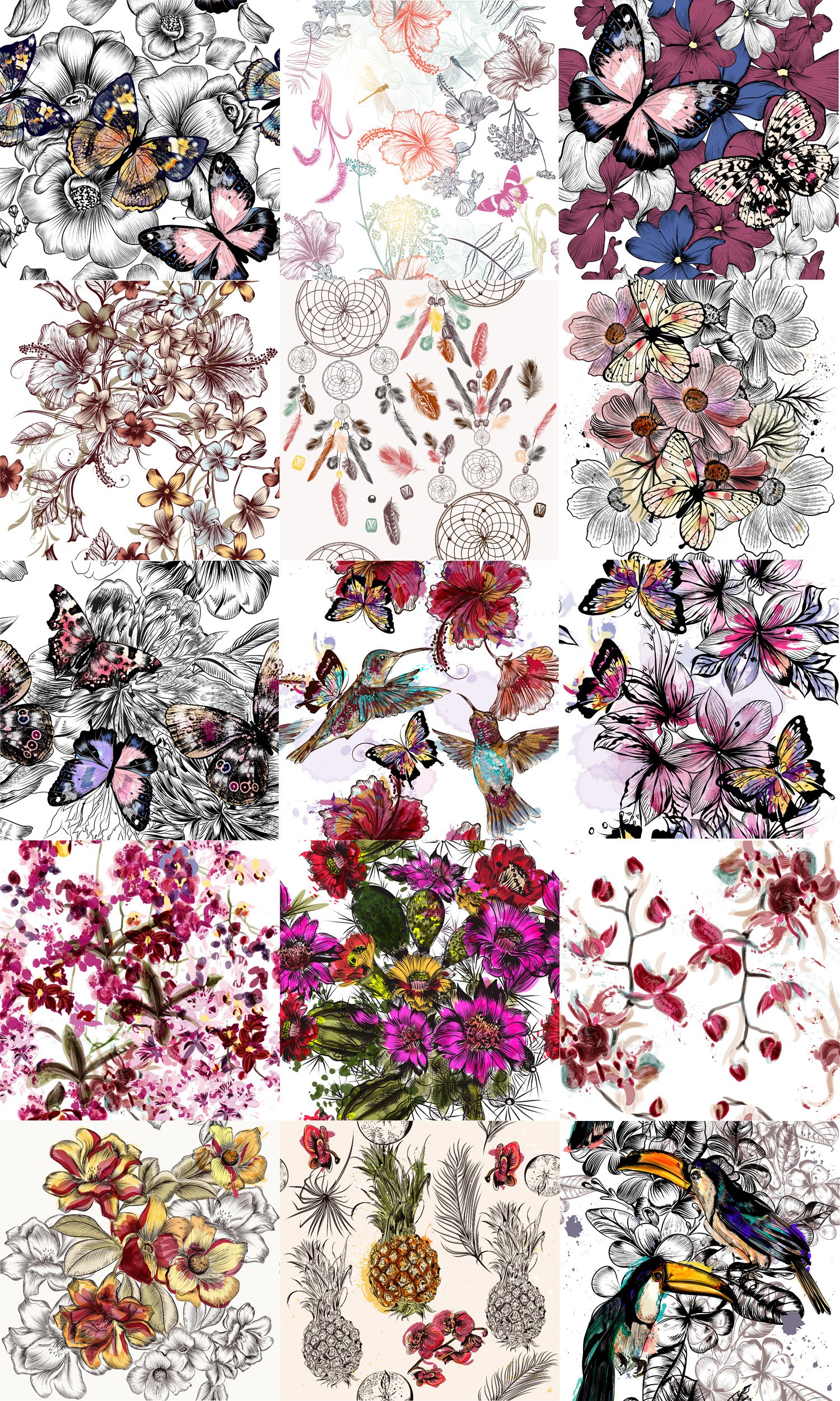 Bundle from perfect patterns (96921) | Patterns | Design Bundles