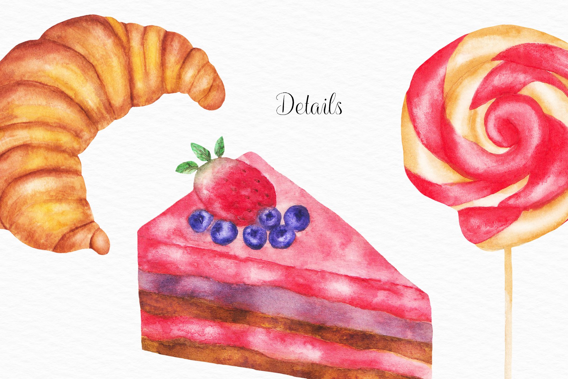 Watercolor Sweets Illustration, Sweet Clipart (415562) | Illustrations ...
