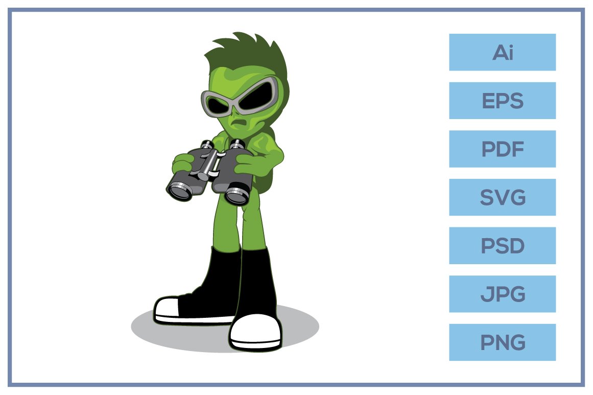 Vector of green alien character design (418113) | Characters | Design ...