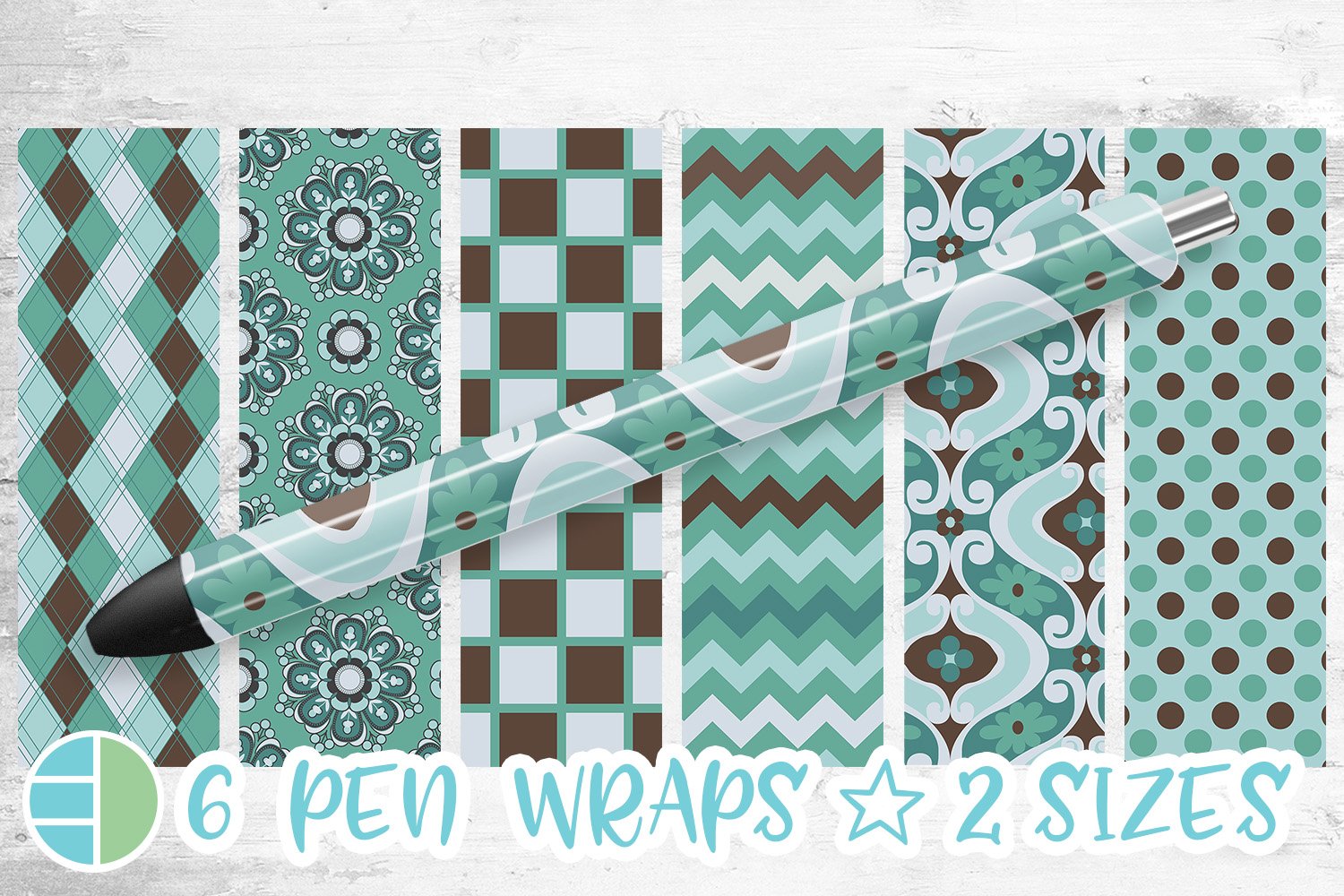 Epoxy Teal Pattern Decal Sublimation Bundle Waterslide (1337471 ...