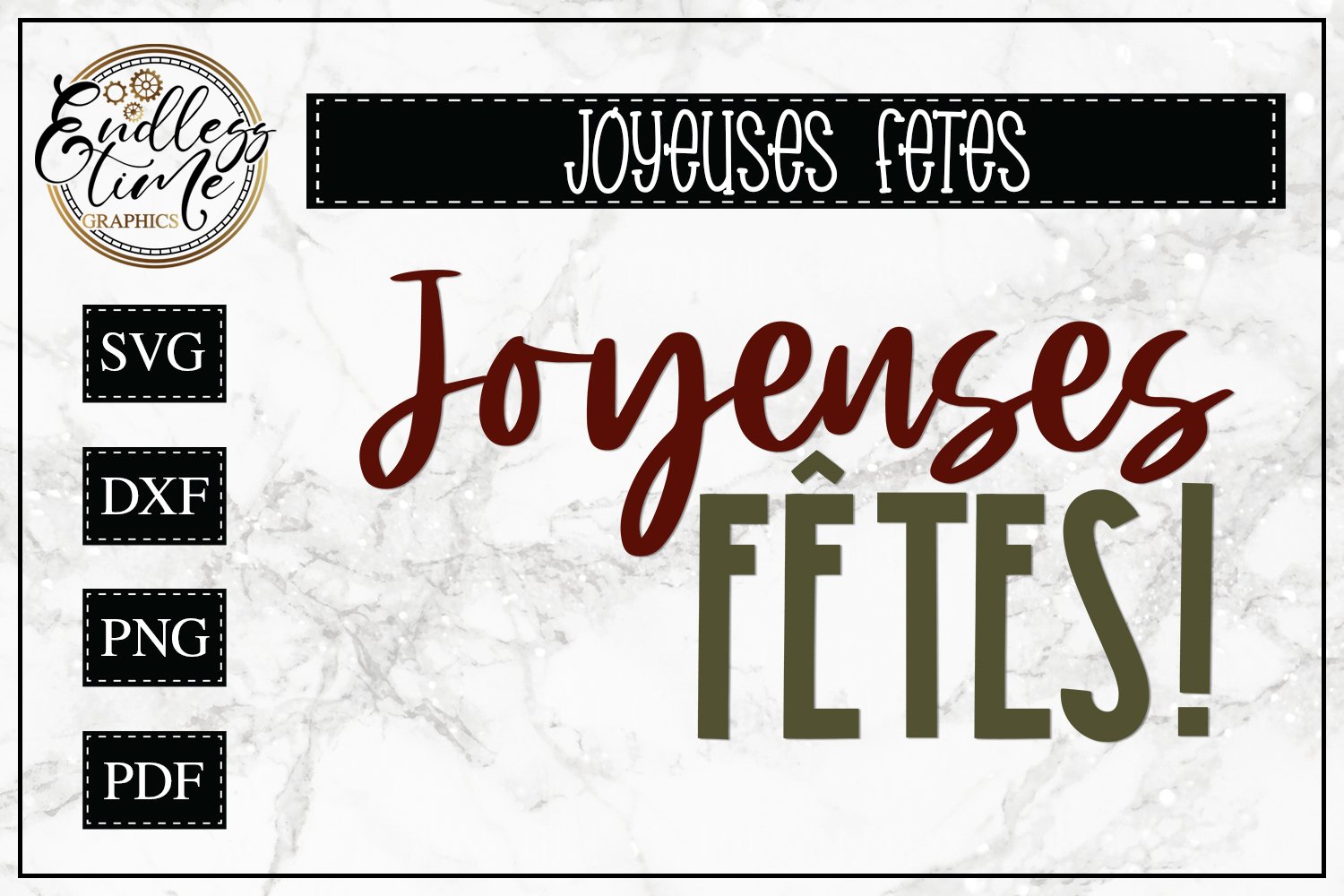 Joyeuses Fêtes SVG - Happy Holidays in French (302845) | Cut Files ...