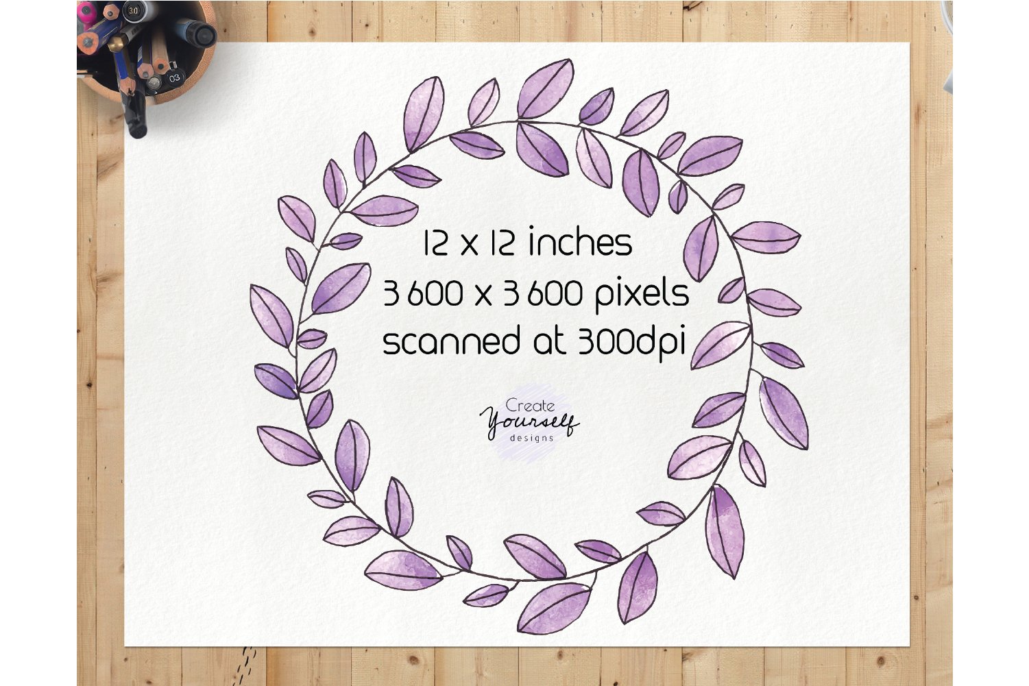 Watercolor wreath clipart set - lilac wreath clipart (284534 ...