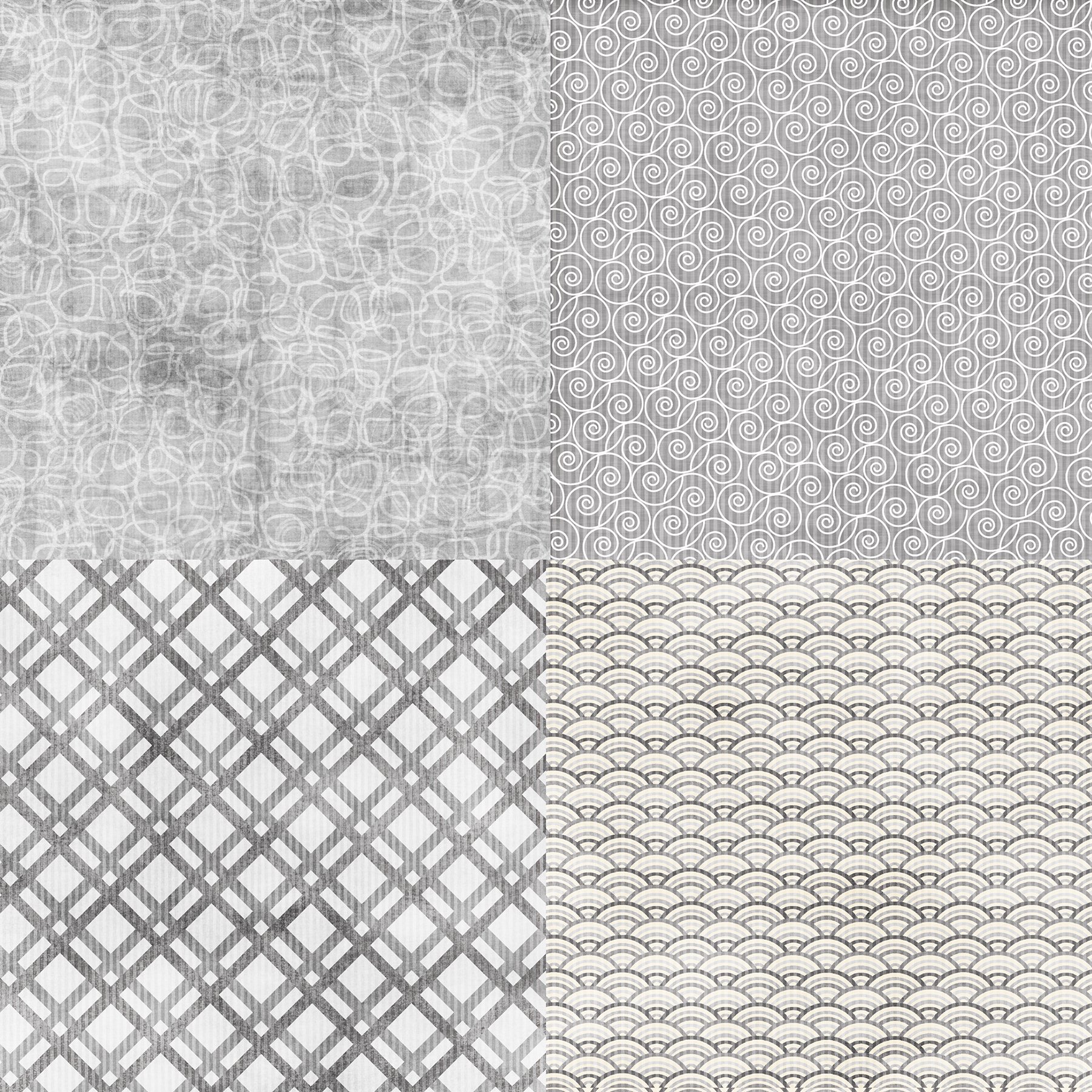 Wild About Grey Digital Paper Pack Collection (102667) | Backgrounds ...