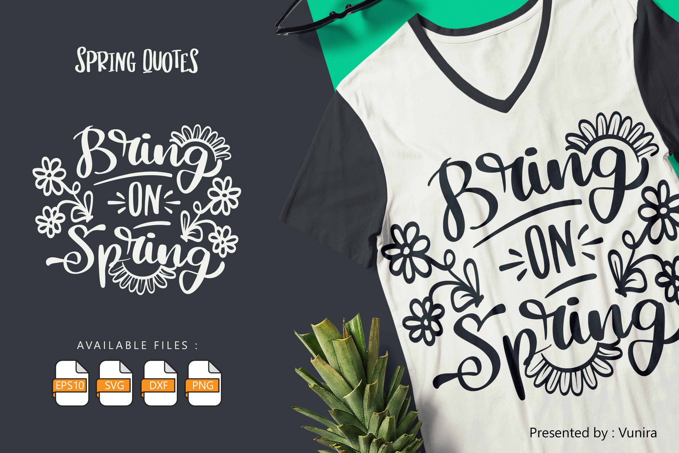 Bring On Spring | Lettering Quotes (1102630) | SVGs | Design Bundles