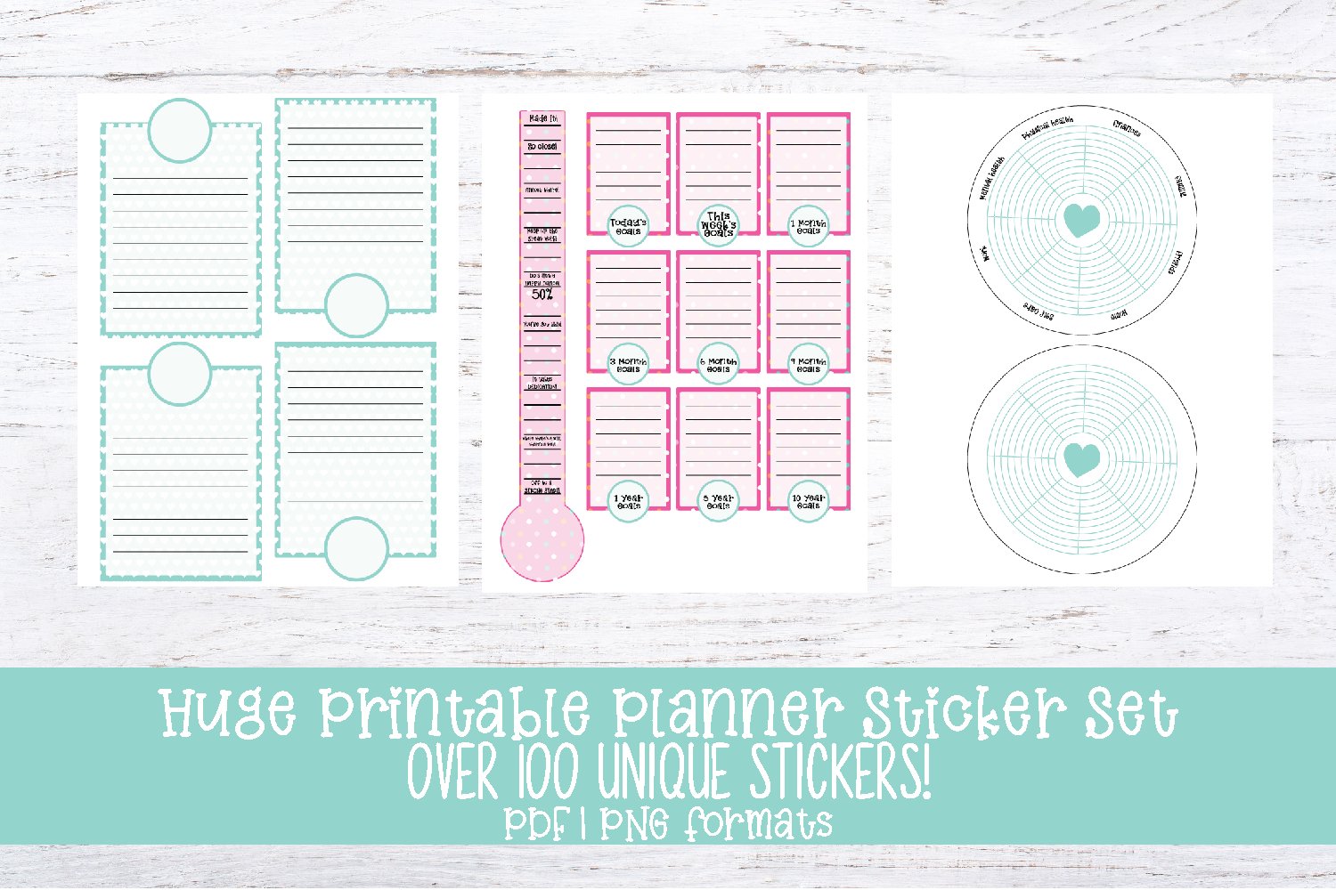 Functional Planner Sticker Set #1102 (256960) | Stickers | Design Bundles