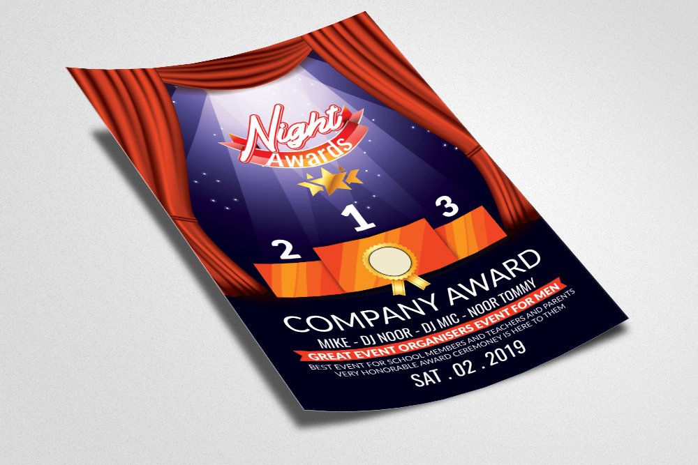 Employee Award Night Flyer Template (439191) | Flyers | Design Bundles