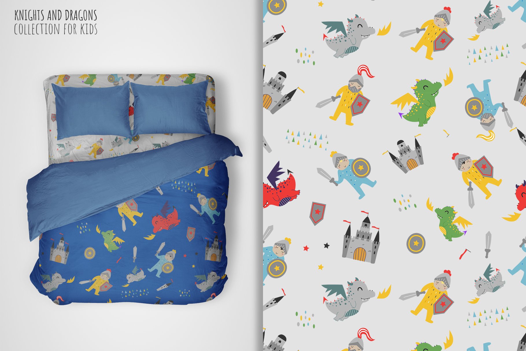 Knights and Dragons Collection (1038201) | Patterns | Design Bundles
