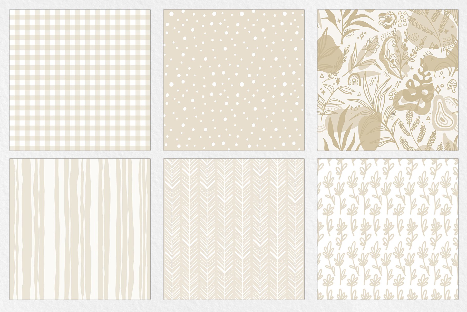 Ivory Digital Paper Pack