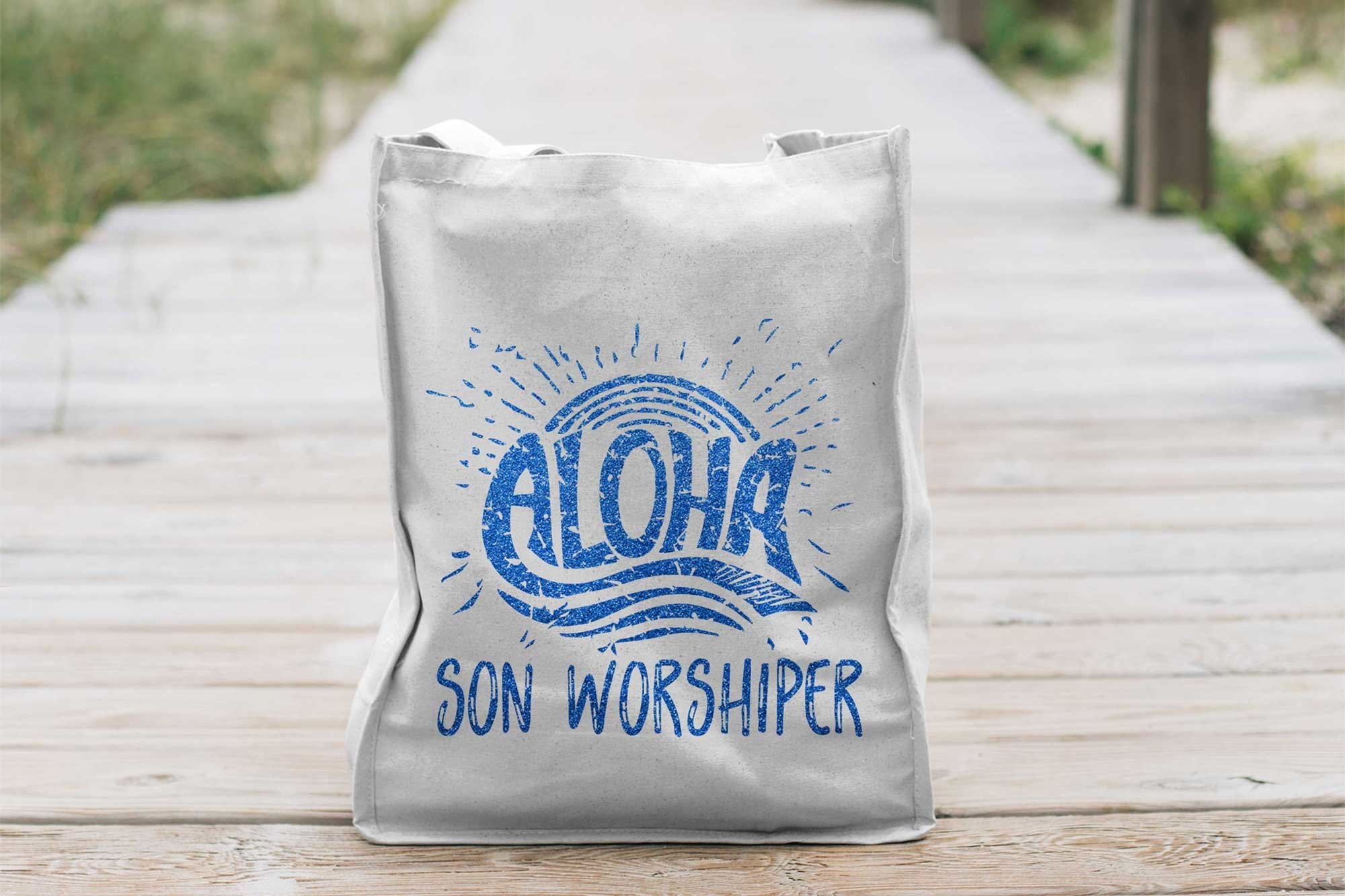 Aloha Son Worshiper distressed SVG, Funny Christian cut file (346363 ...