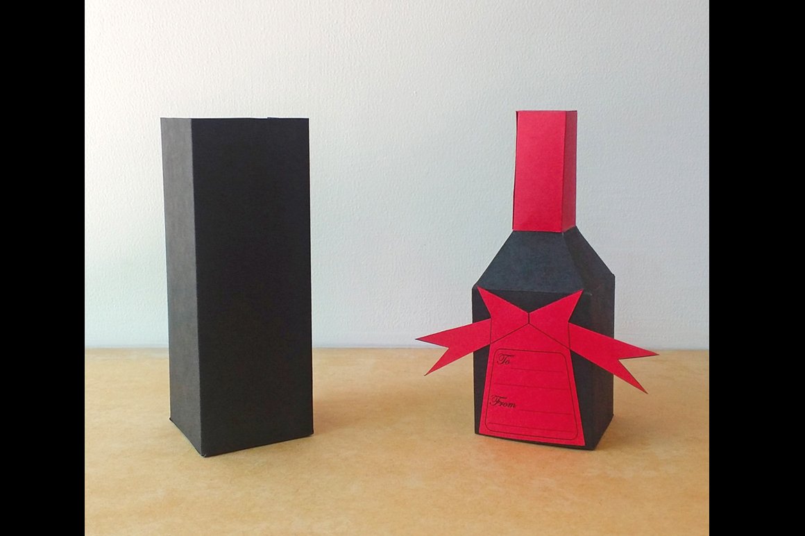 DIY Bottle favor - 3d papercraft (22447) | Printables | Design Bundles