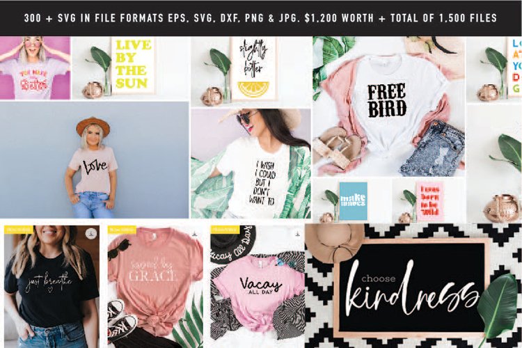 HUGE SALE! 300 SVG Design Bundle 1,500 files in 5 formats (573139 ...