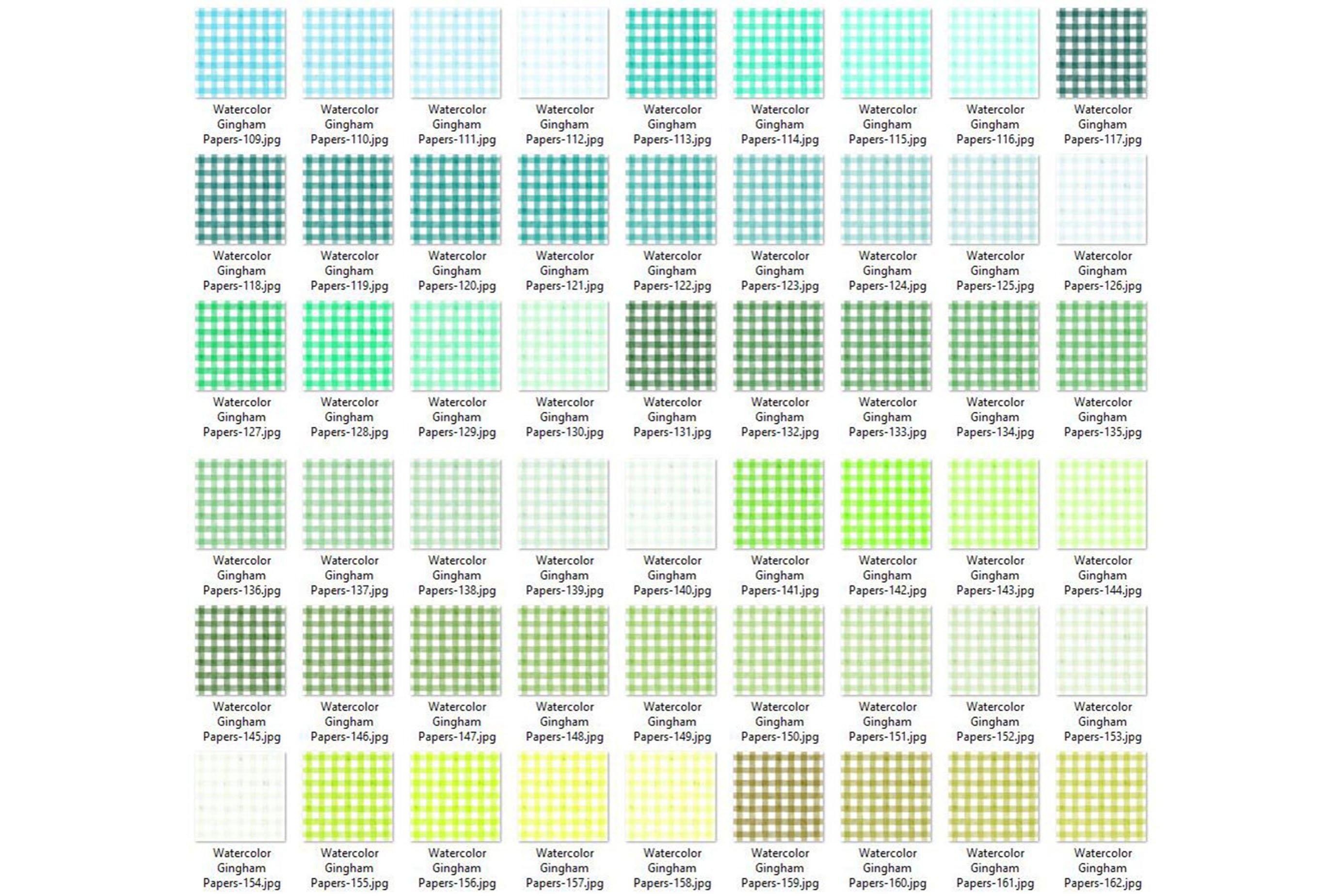 254 Seamless Watercolor Gingham Digital Papers 12 x 12 inch (130983 ...