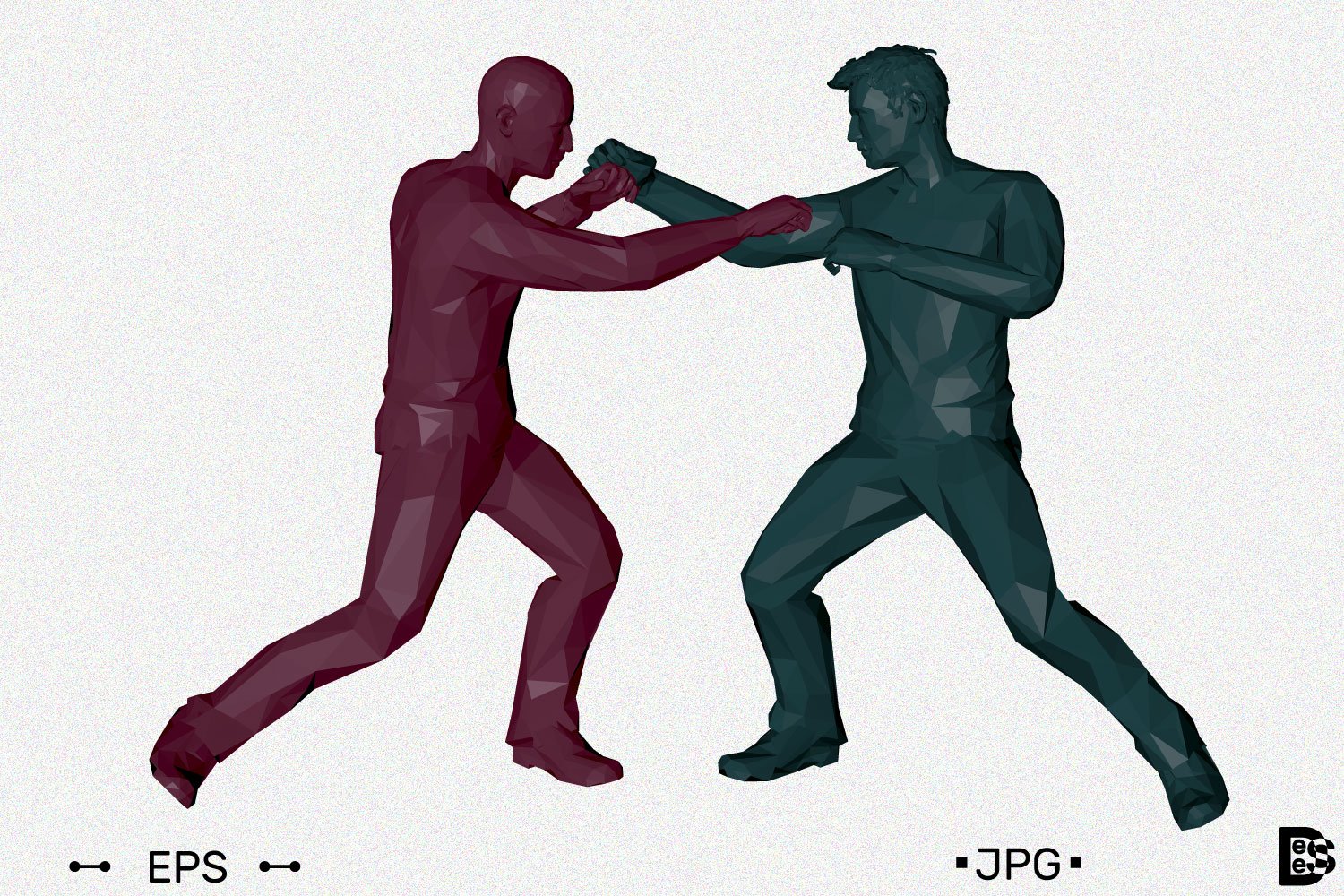 Men fighting. 3d vector illustration. (994516) | Illustrations | Design ...