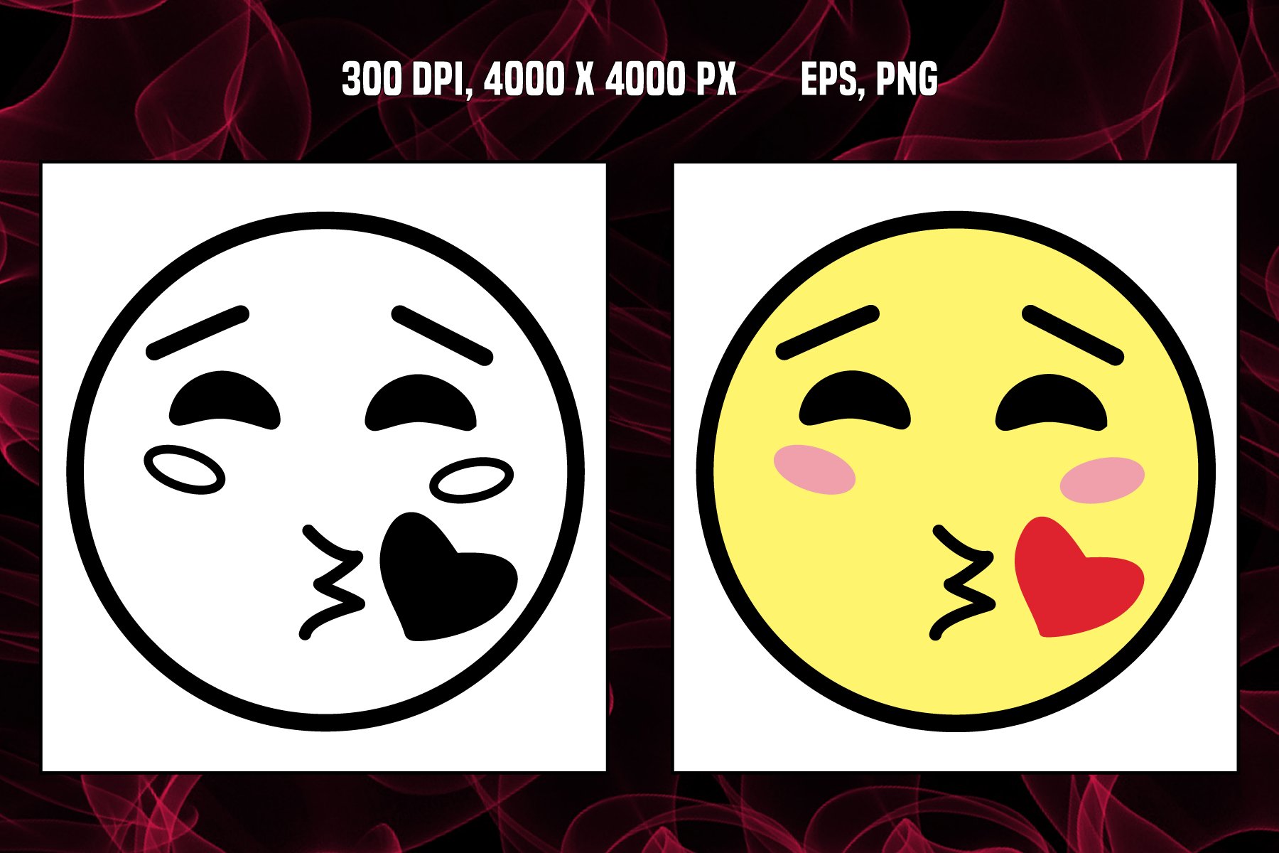 Cartoon Kiss Face