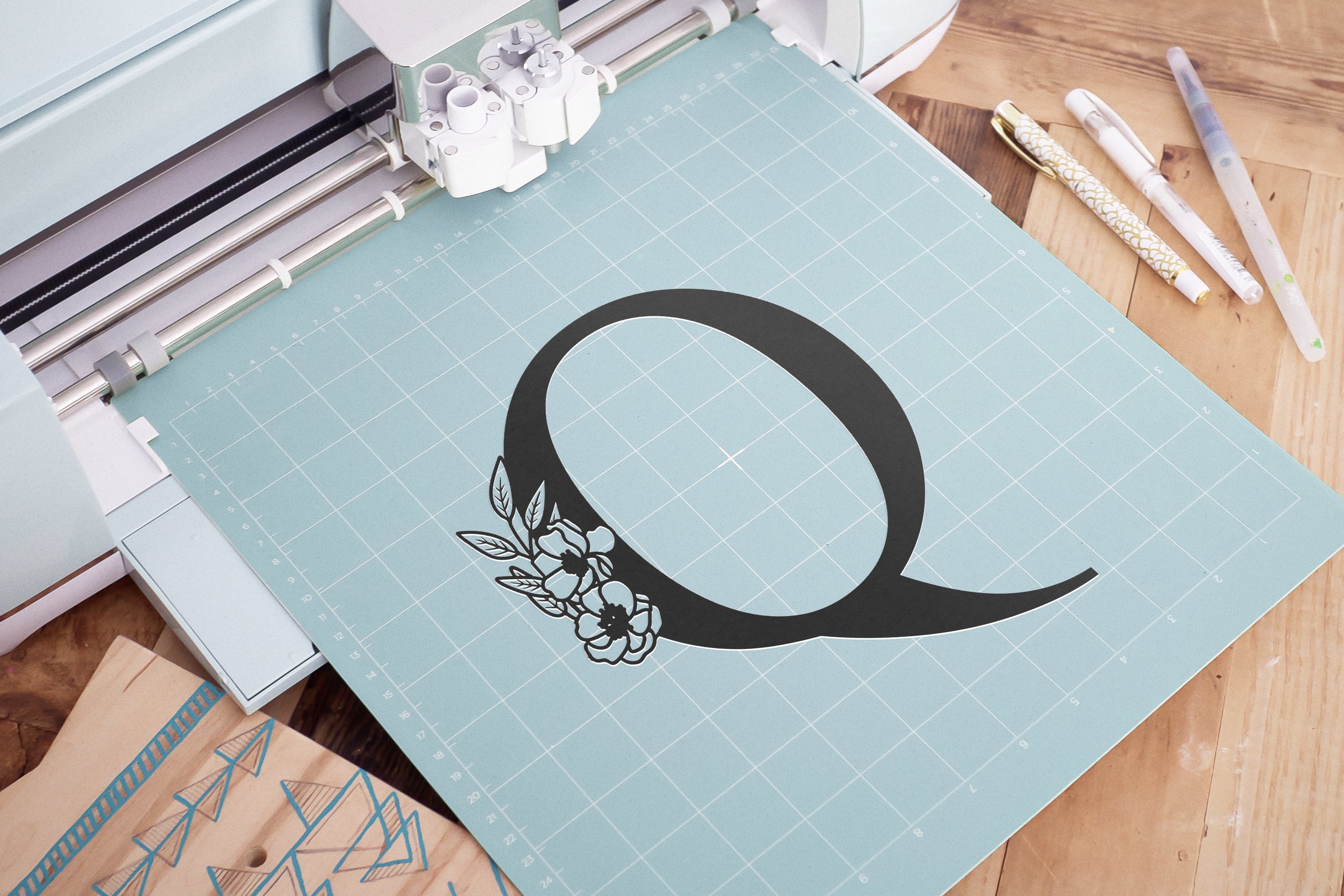 Floral Letter Q SVG File, Letter Q SVG, Flower Letter SVG (375187 ...