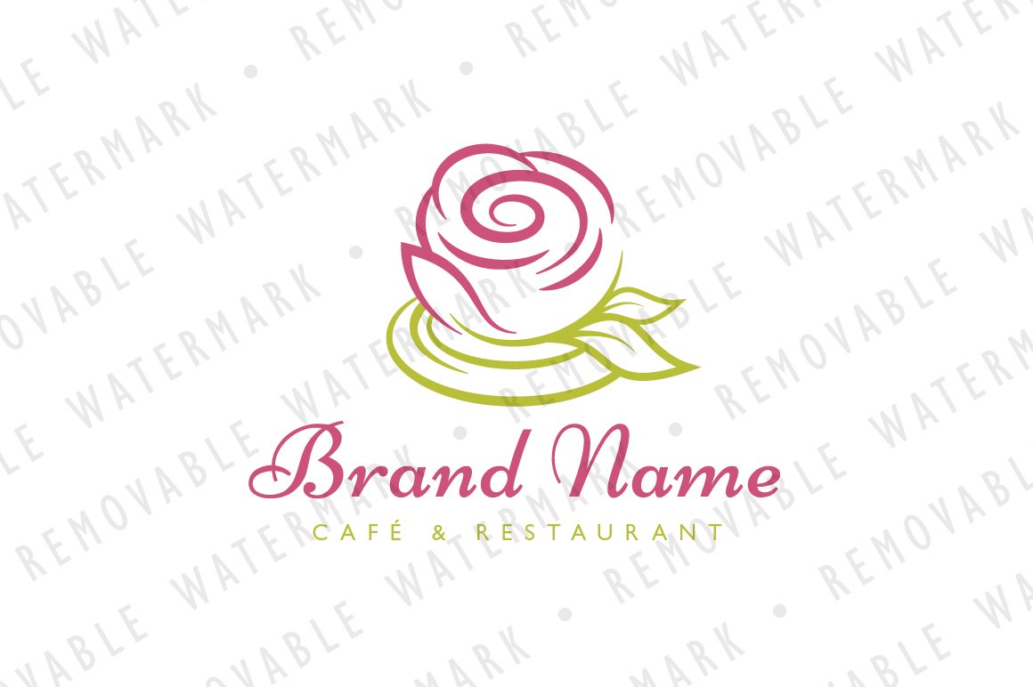 Rose Cup Logo (124565) | Logos | Design Bundles