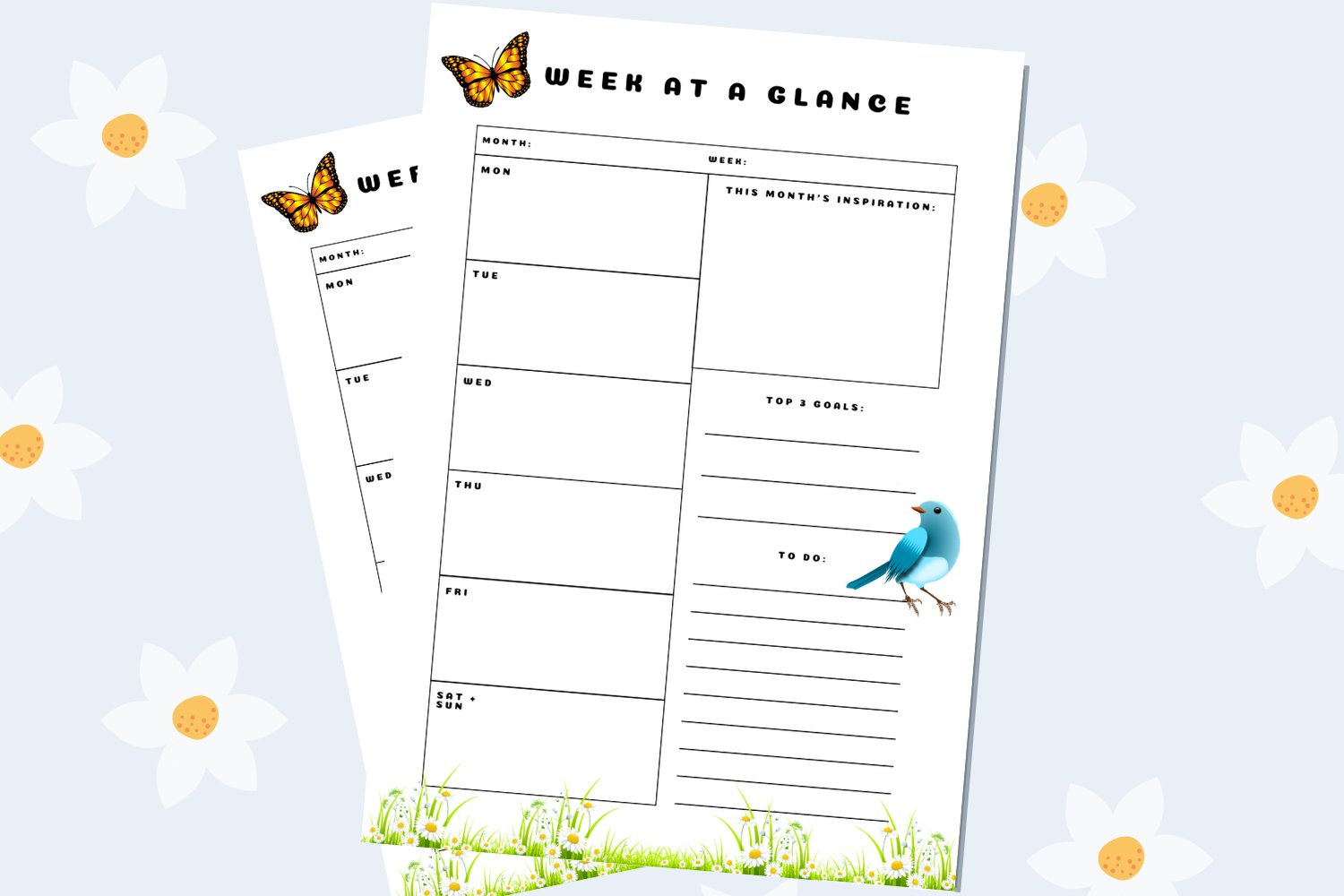 Weekly printable planner Spring edition (1168000) | Planner Templates ...