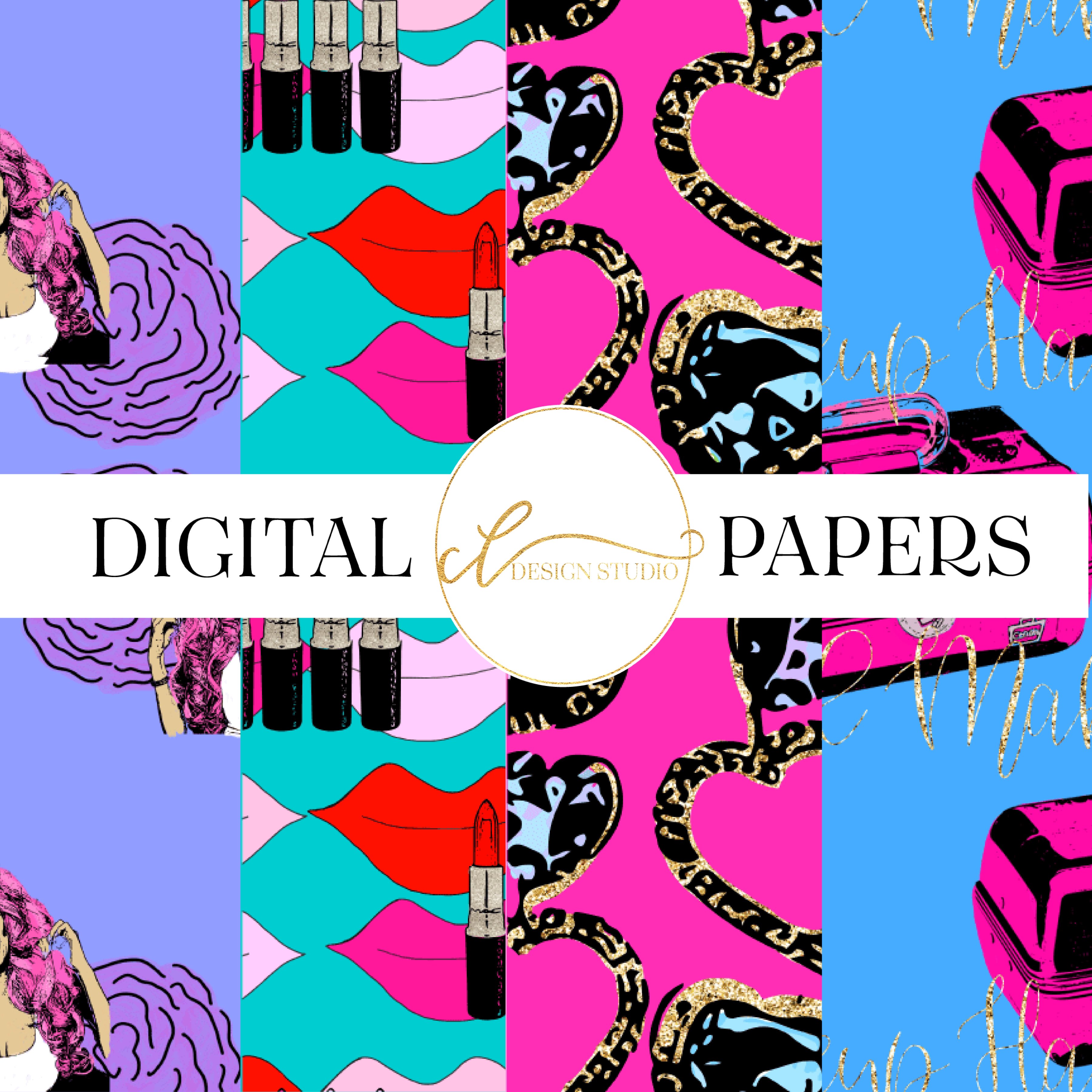 Time for a Party Digital Papers (53580) | Textures | Design Bundles