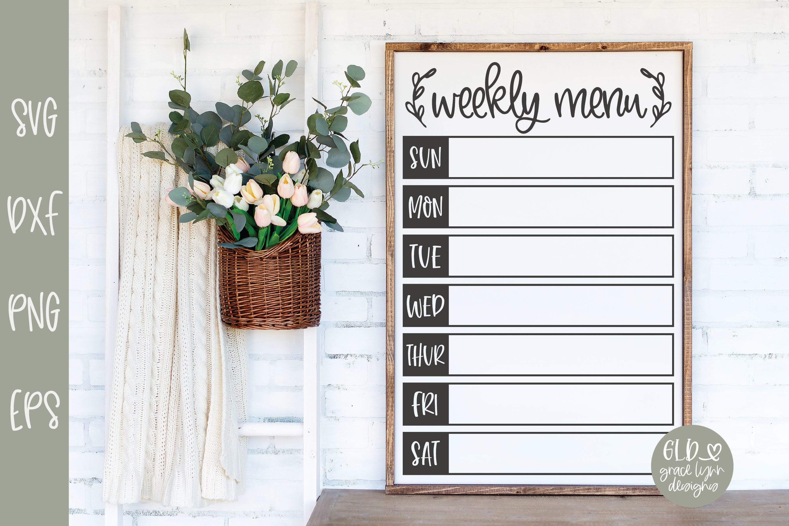 Weekly Menu SVG (520944) | Cut Files | Design Bundles