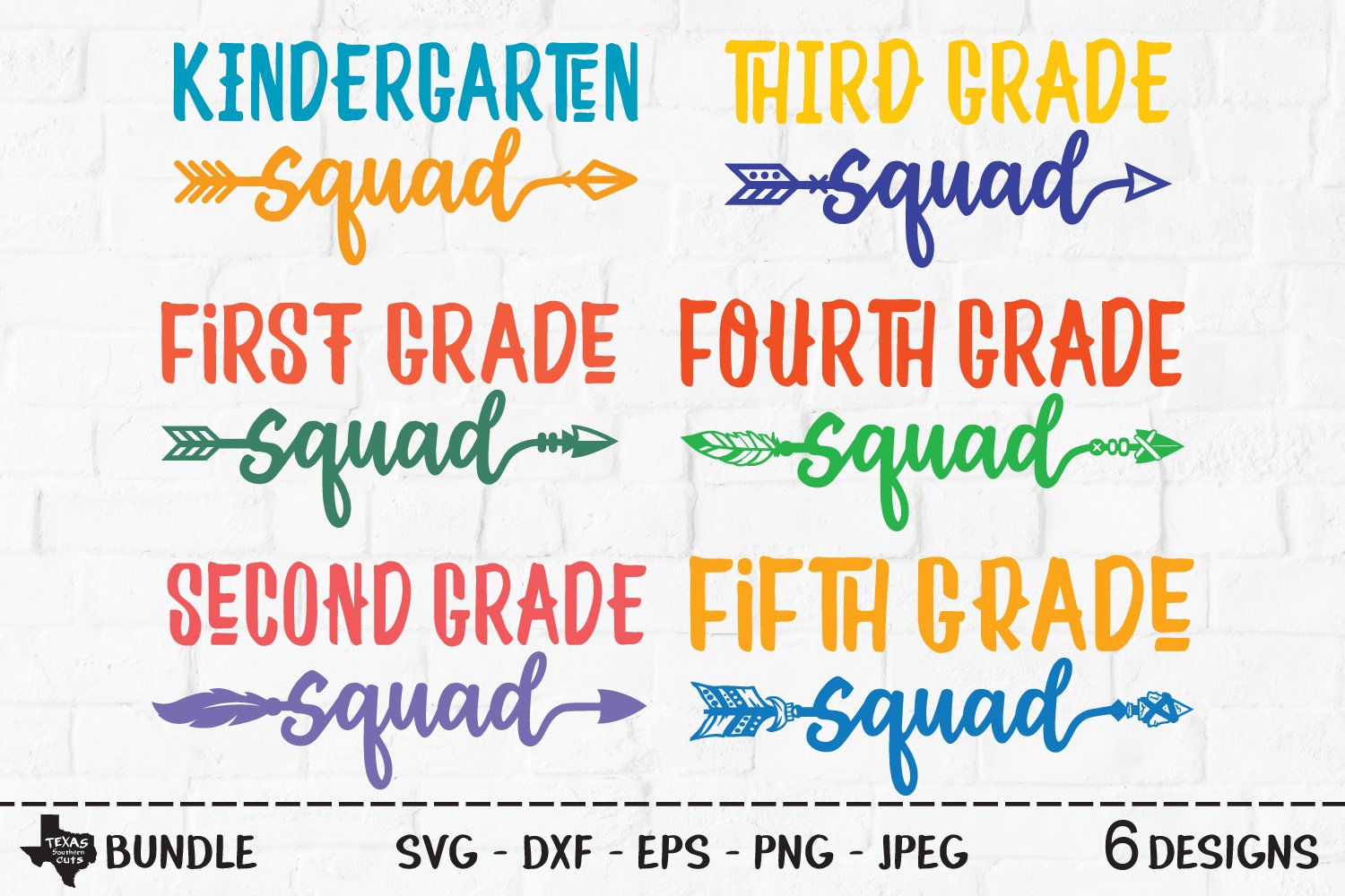 School Grades Bundle SVG, Cut Files, K-5th Grade Designs (367281 ...