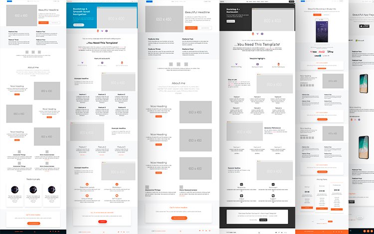 Bootstrap 4 Starter Kit Pro (67590) | Websites | Design Bundles
