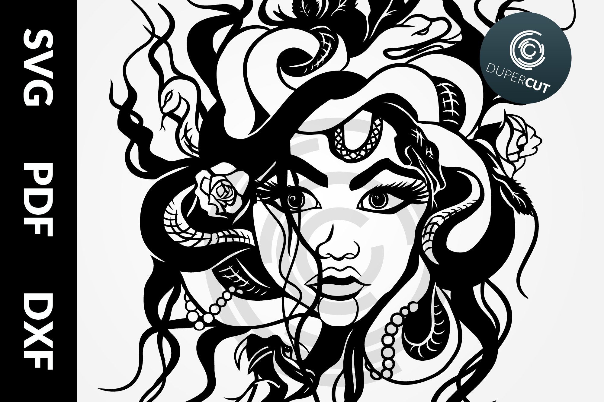 SVG / PDF / DXF Medusa, Papercutting Template (522766) | Paper Cutting ...