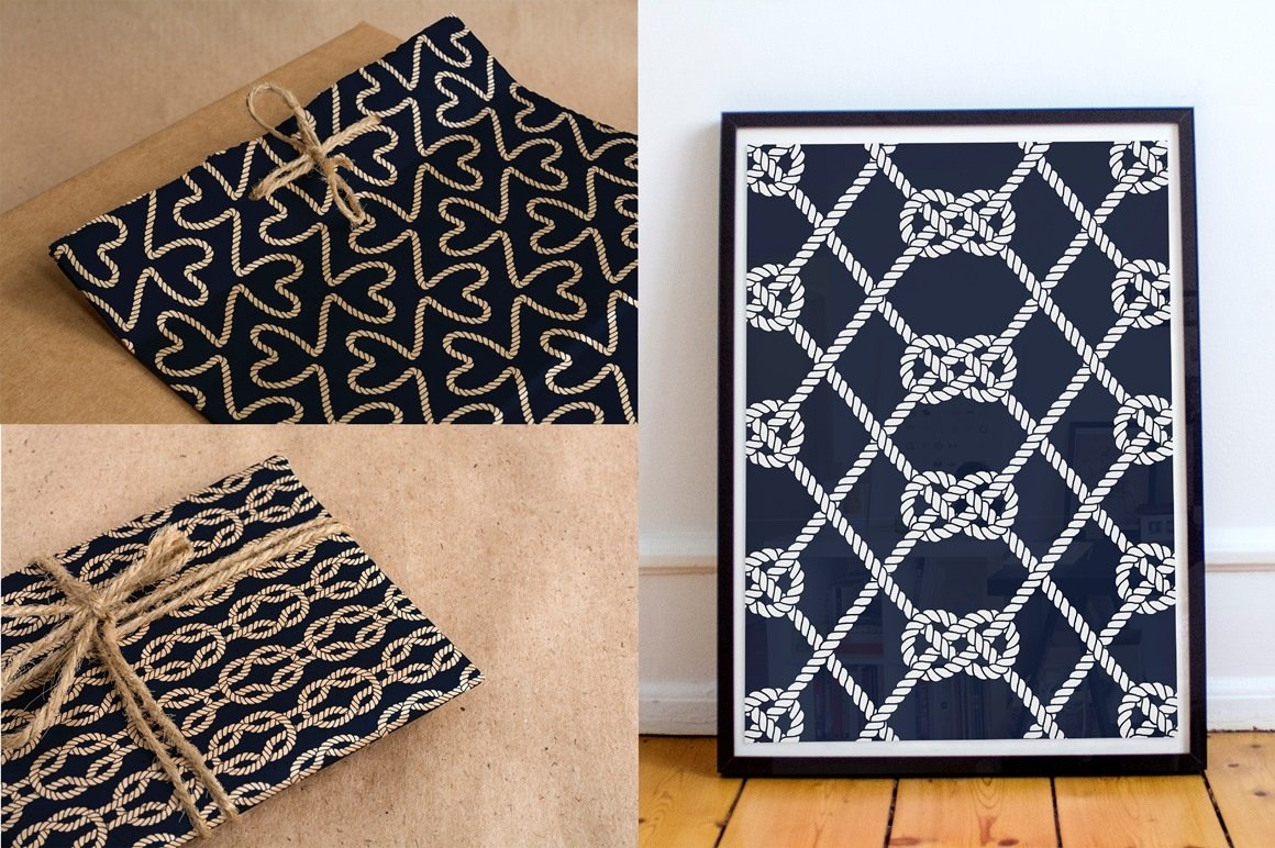 20 Rope Patterns (29022) | Backgrounds | Design Bundles