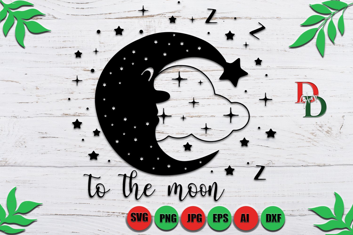 Moon SVG, To the moon svg, cutting files for Cricut, Stars (837321 ...