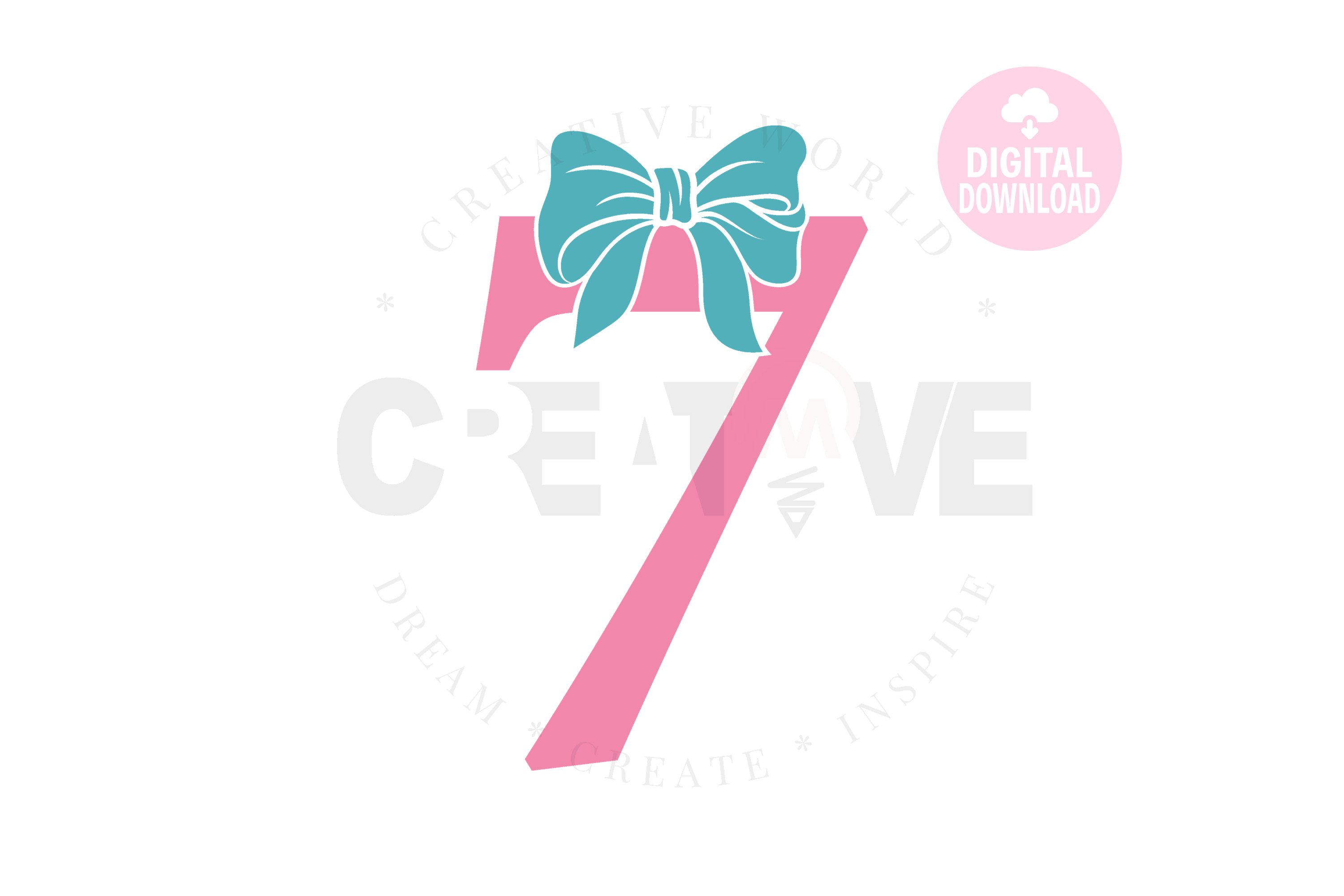 7th Birthday svg | My 7th Birthday svg | Bow Number svg (912111) | Cut ...
