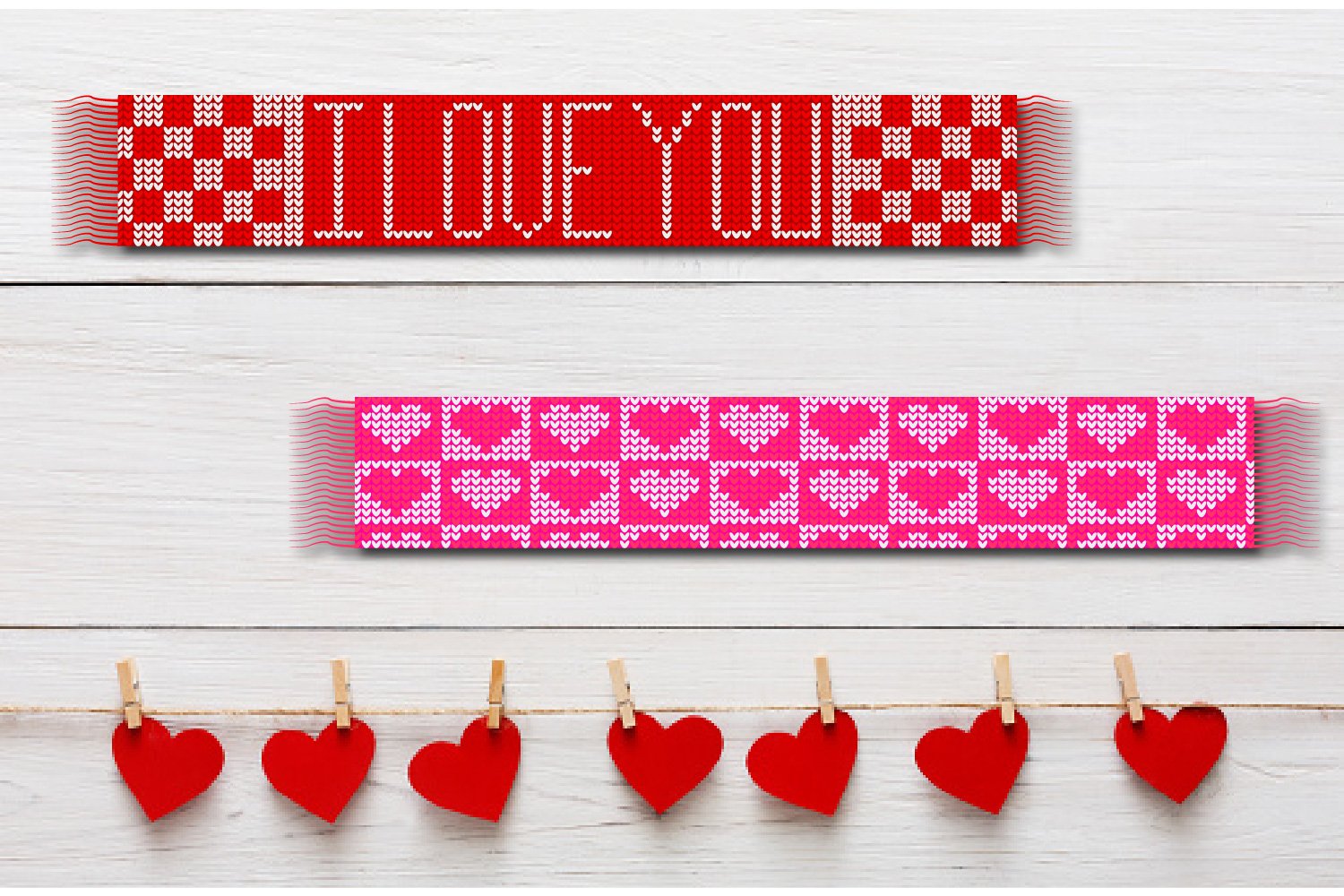 Valentine Scarf (1128106) | Patterns | Design Bundles