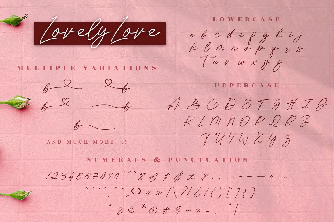 Lovely Love - Font with Swash (665816) | Handwritten | Font Bundles