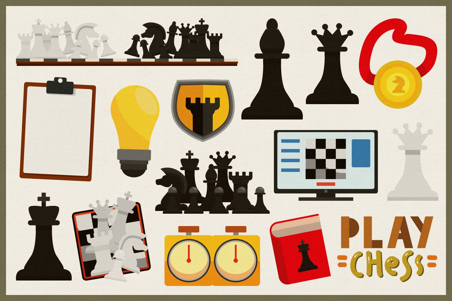 Play Chess Vector Clipart Pack