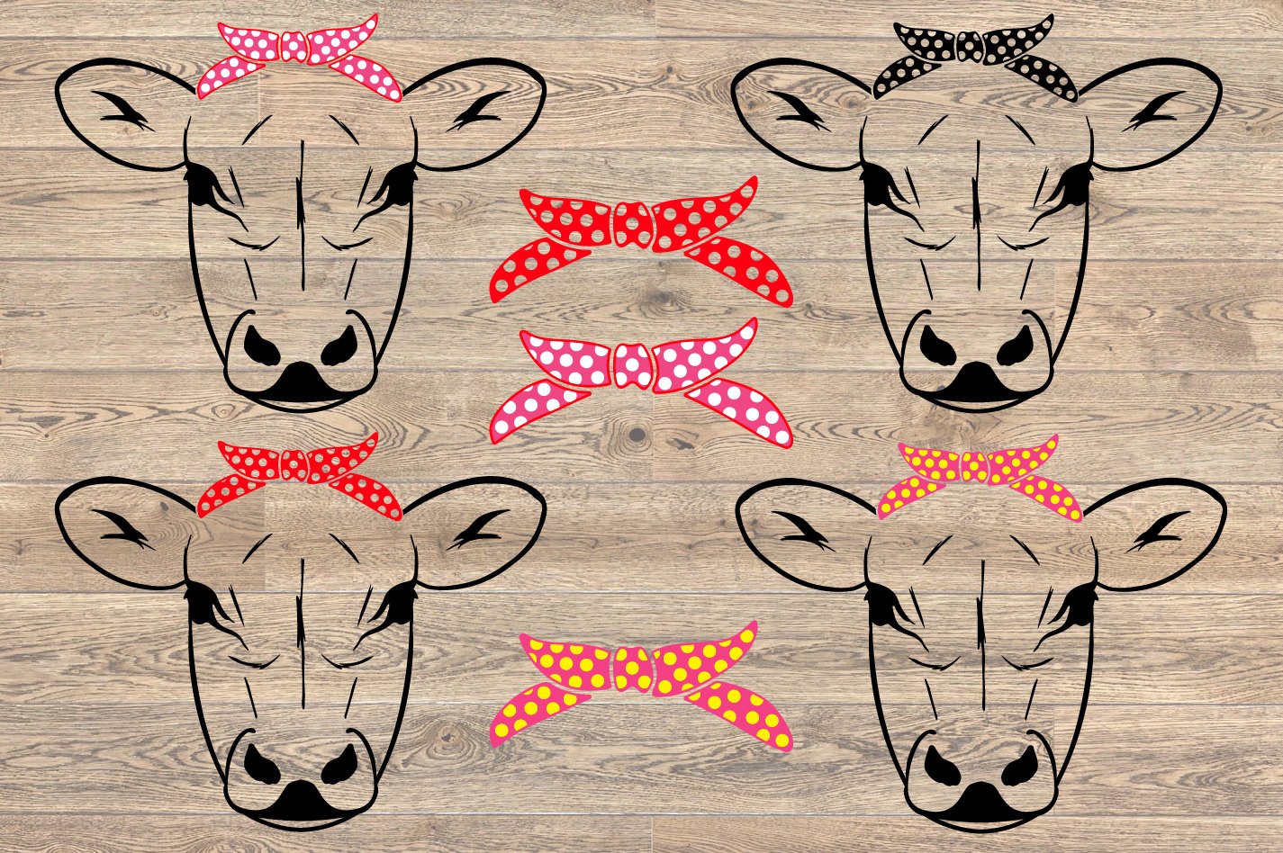 Cow Head whit Bandana SVG, cowboy western Farm Milk 773S (83269) | SVGs ...