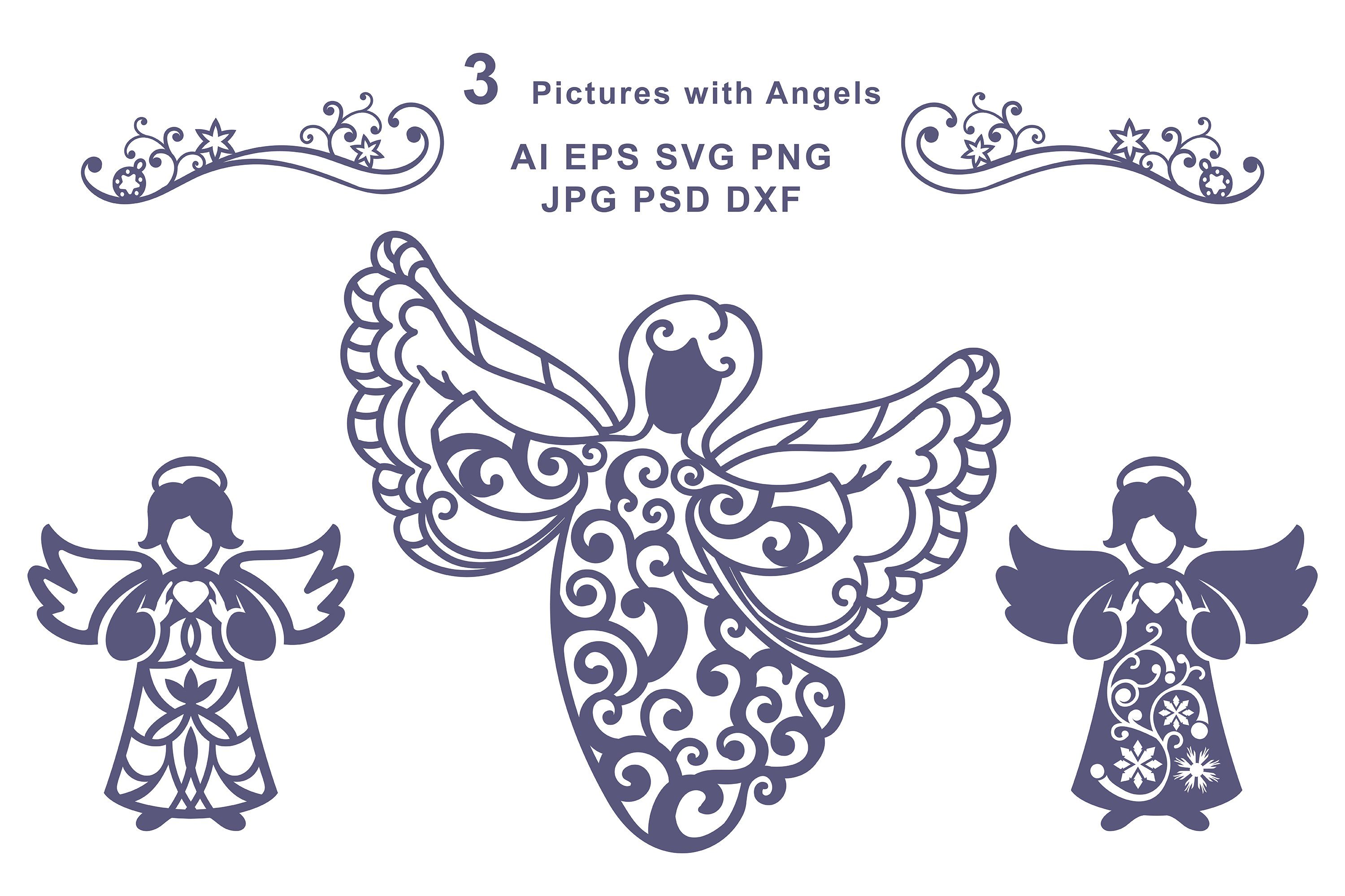 Angel SVG Cut file for Crafters (1081538) | Elements | Design Bundles