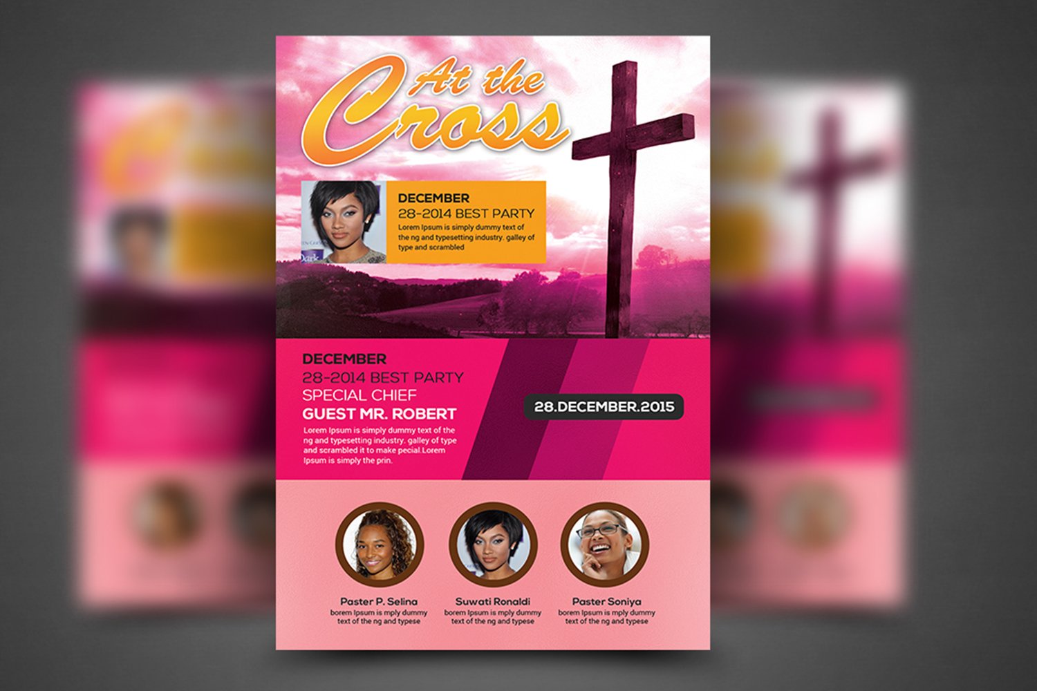 At The Cross Flyer (483240) | Flyers | Design Bundles
