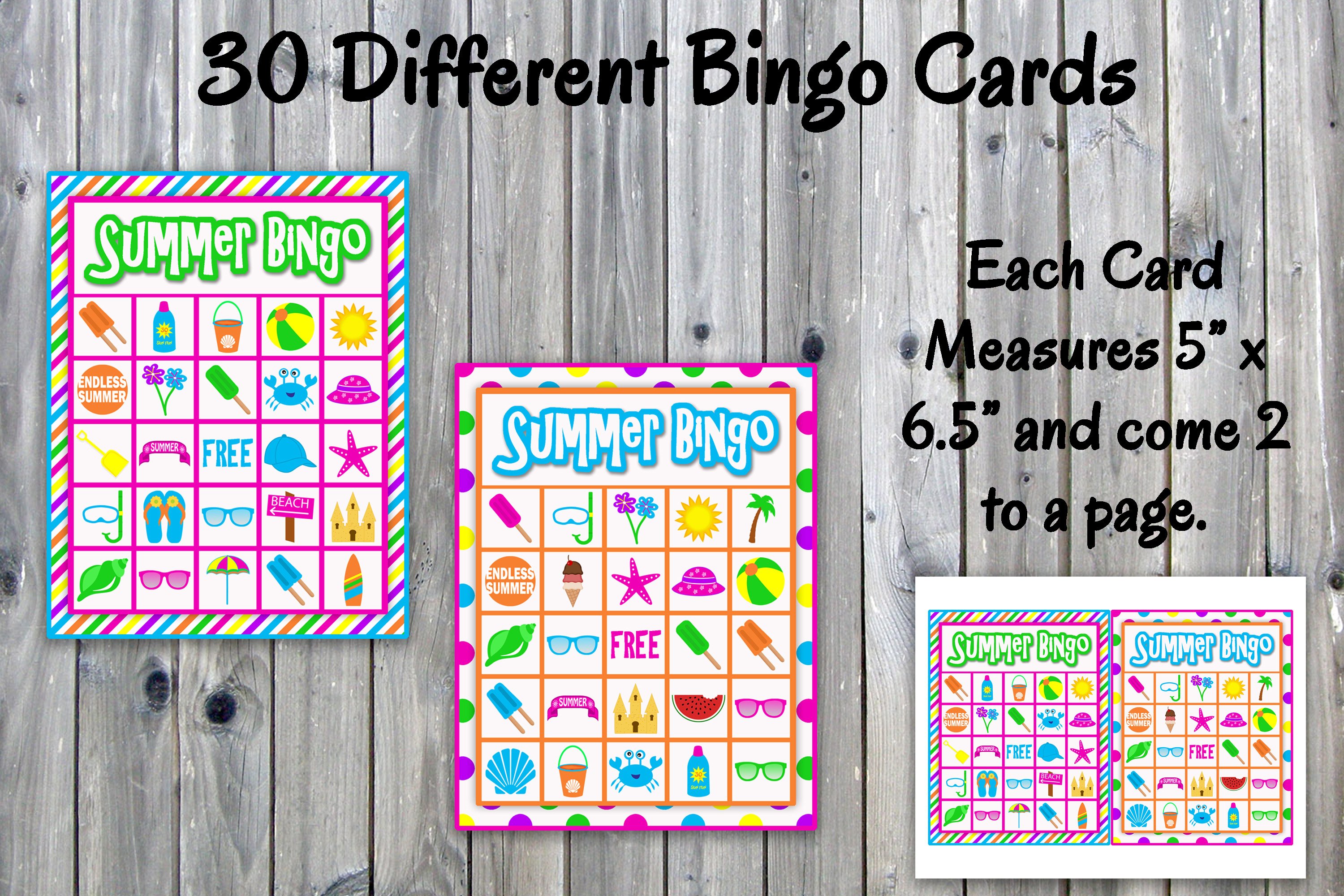 Classroom summer bingo game printable - simpleupf