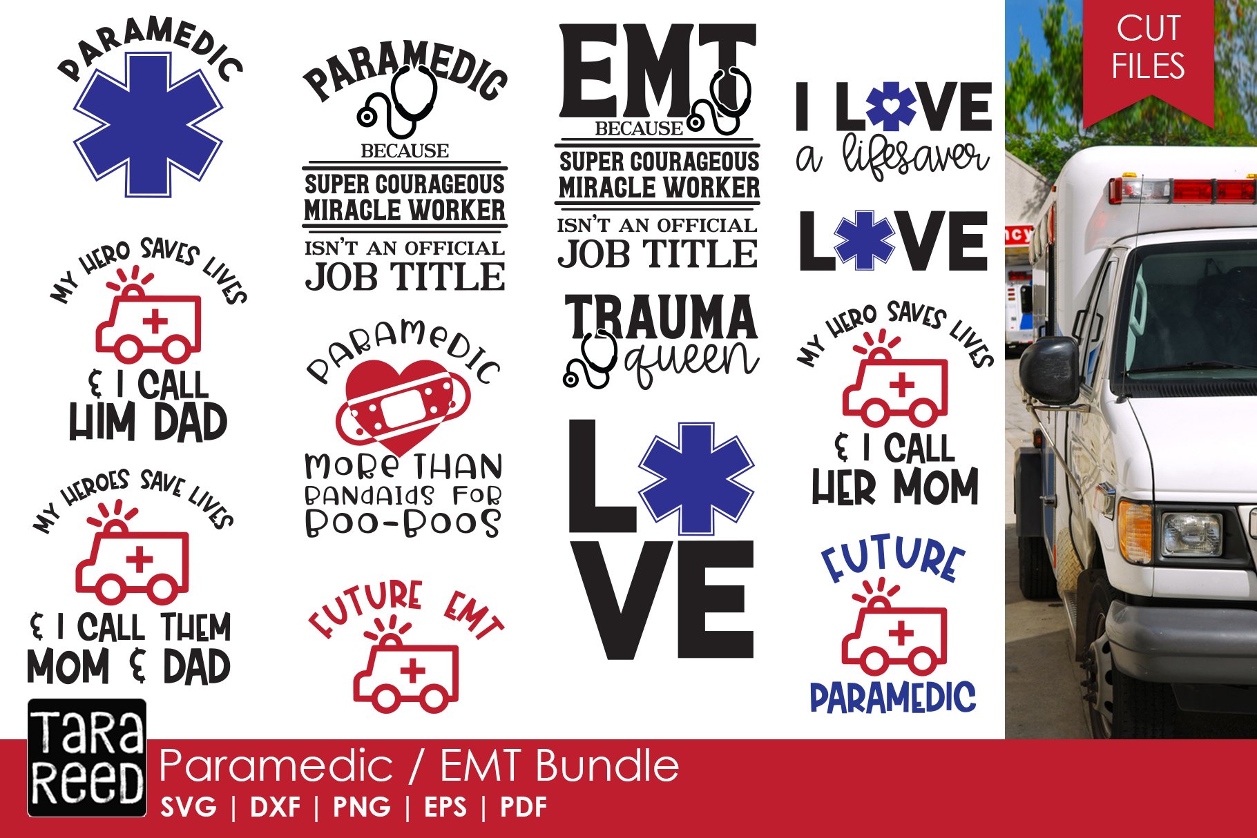 Paramedic / EMT Bundle (144336) | Cut Files | Design Bundles