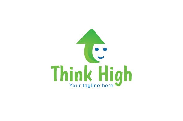 Think High - Iconic Stock Logo Template (5830) | Logos | Design Bundles