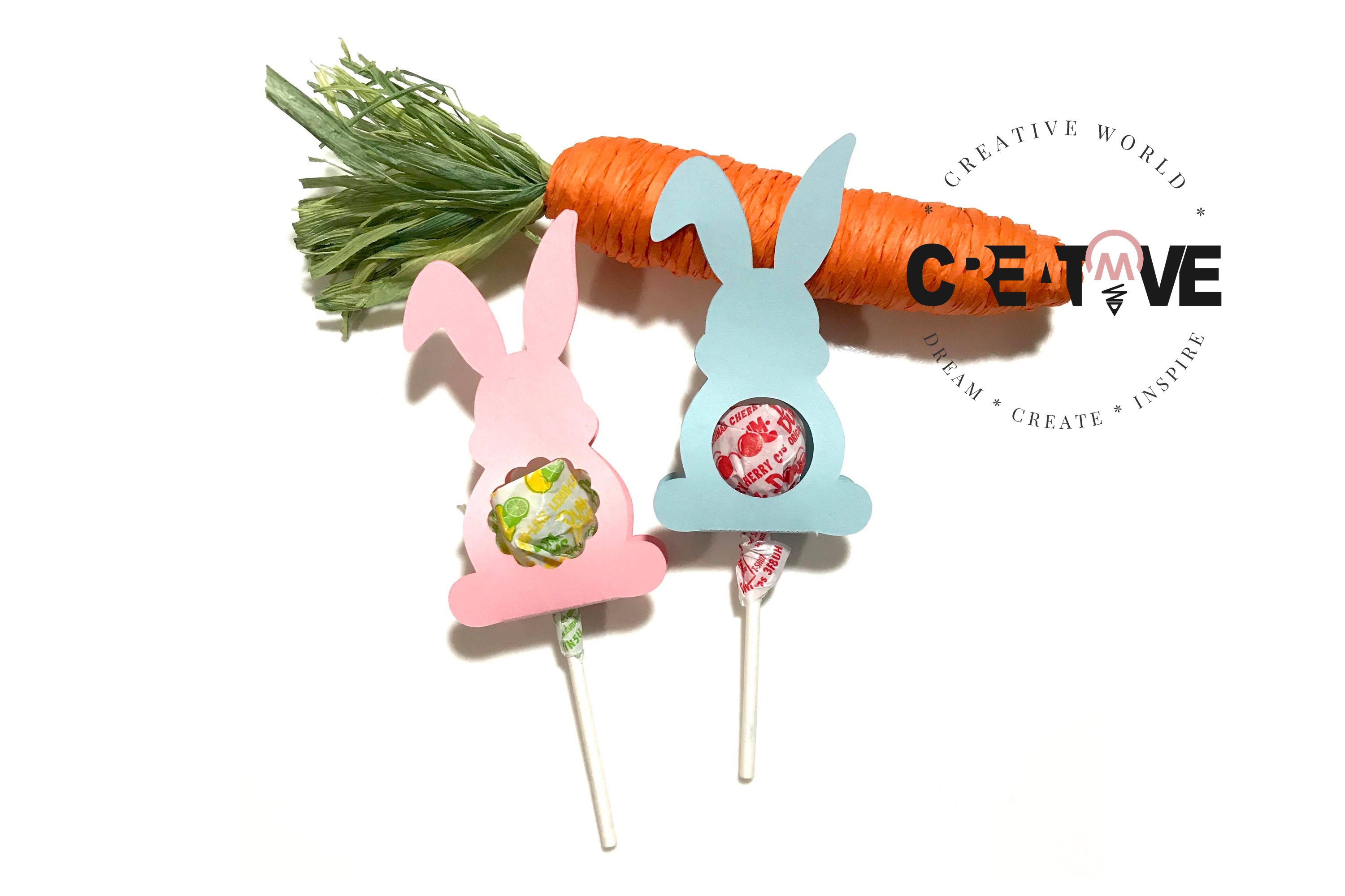 Easter Bunny Lollipop Holder Template Lollipop Template Svg 1079482 Cut Files Design Bundles