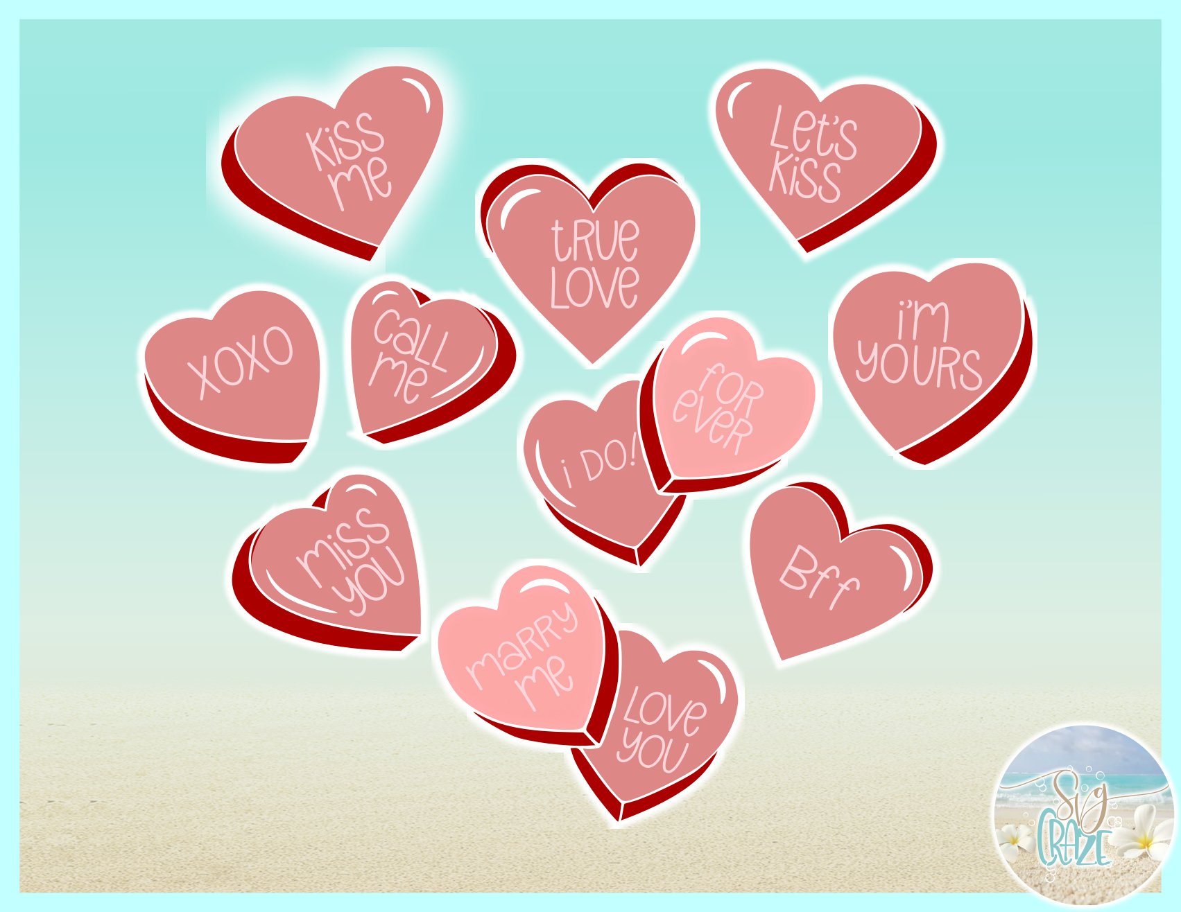 Valentines Sweet Heart Candy Quotes Sayings SVG Eps Png PDF (187197 ...