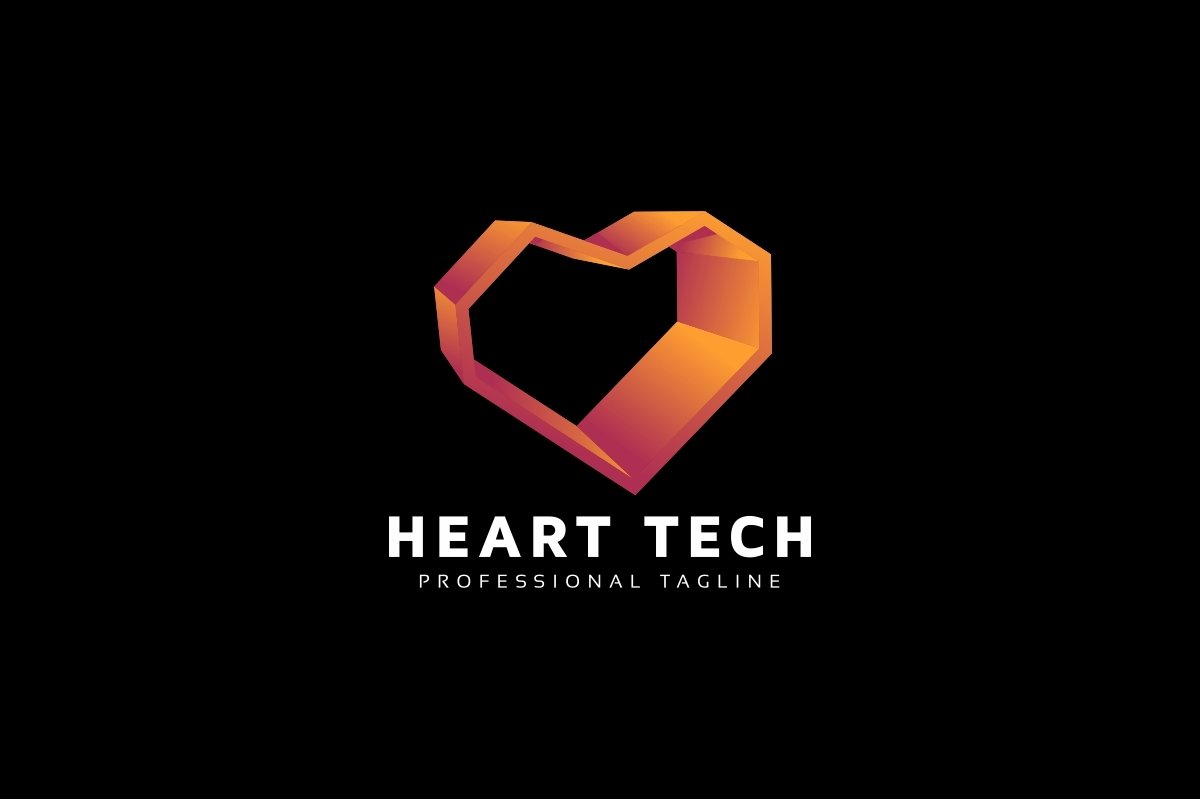 Heart Tech Logo (719283) | Logos | Design Bundles