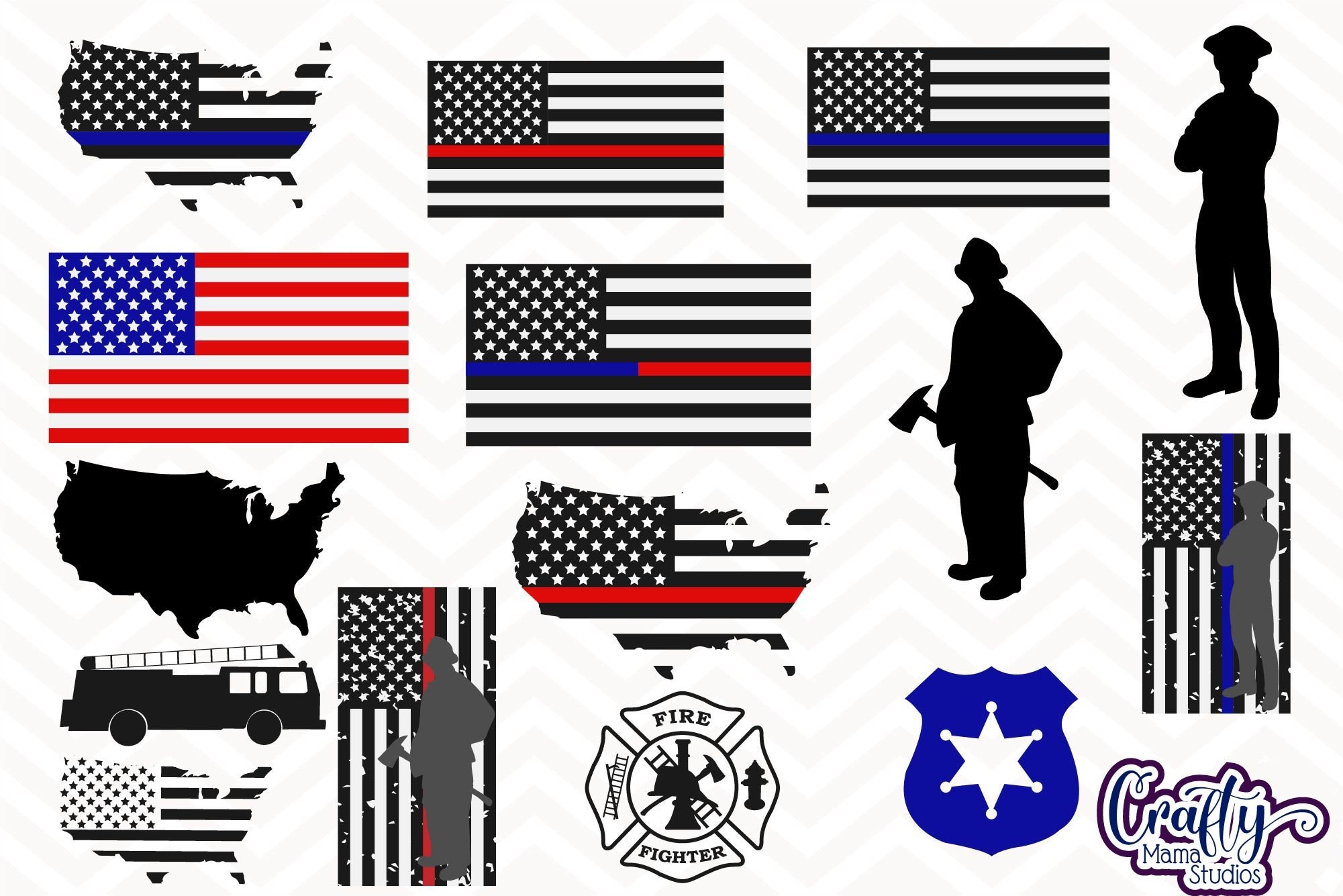 Police Officer SVG, Firefighter Bundle, First Responder Svg (582119 ...