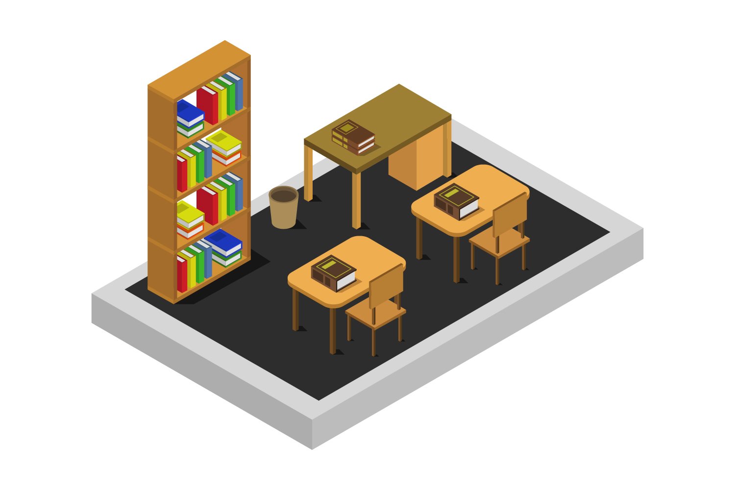 isometric school room (689628) | Icons | Design Bundles