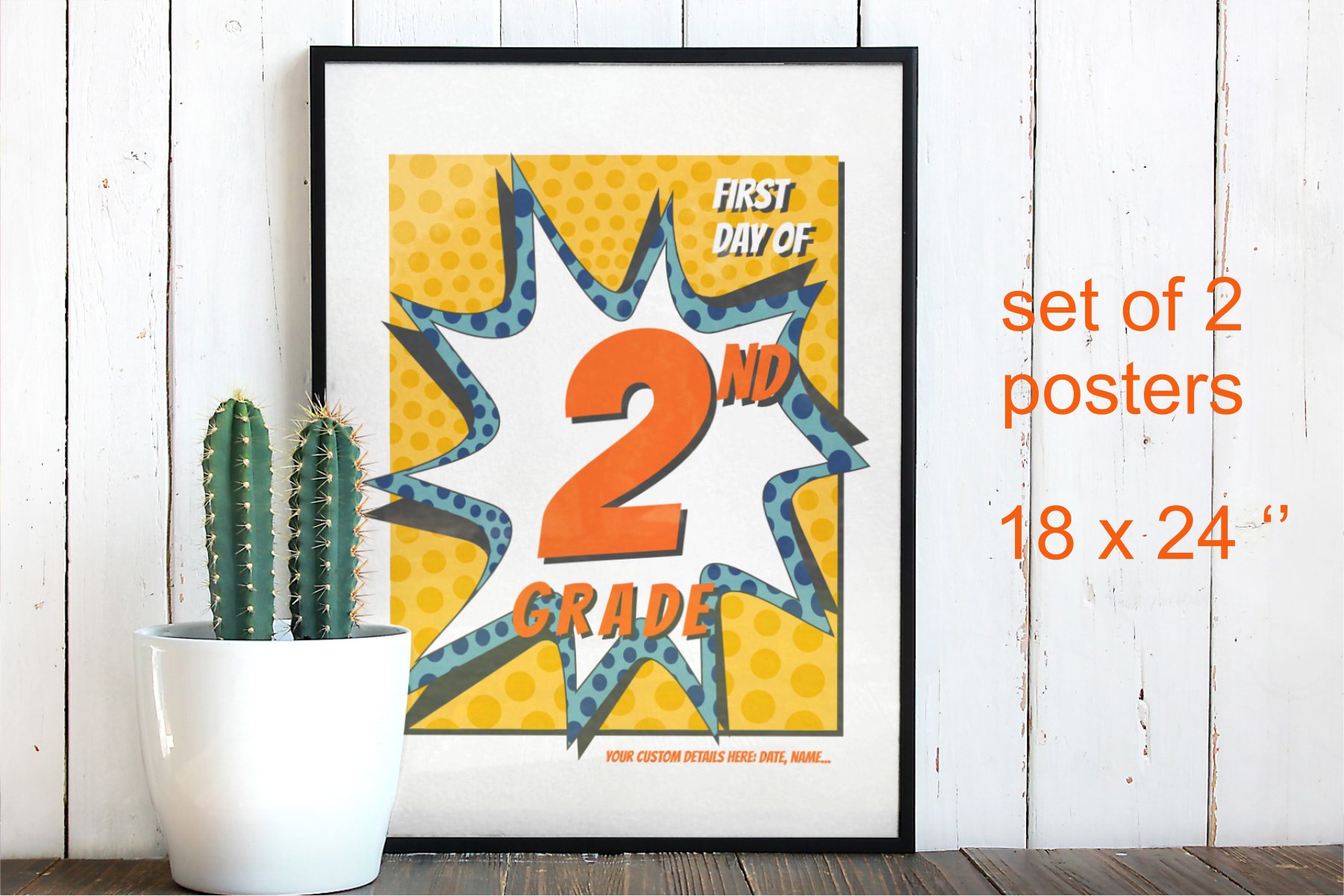Set of 2 Posters School Memories 2nd Grade Editable PDF (580587 ...