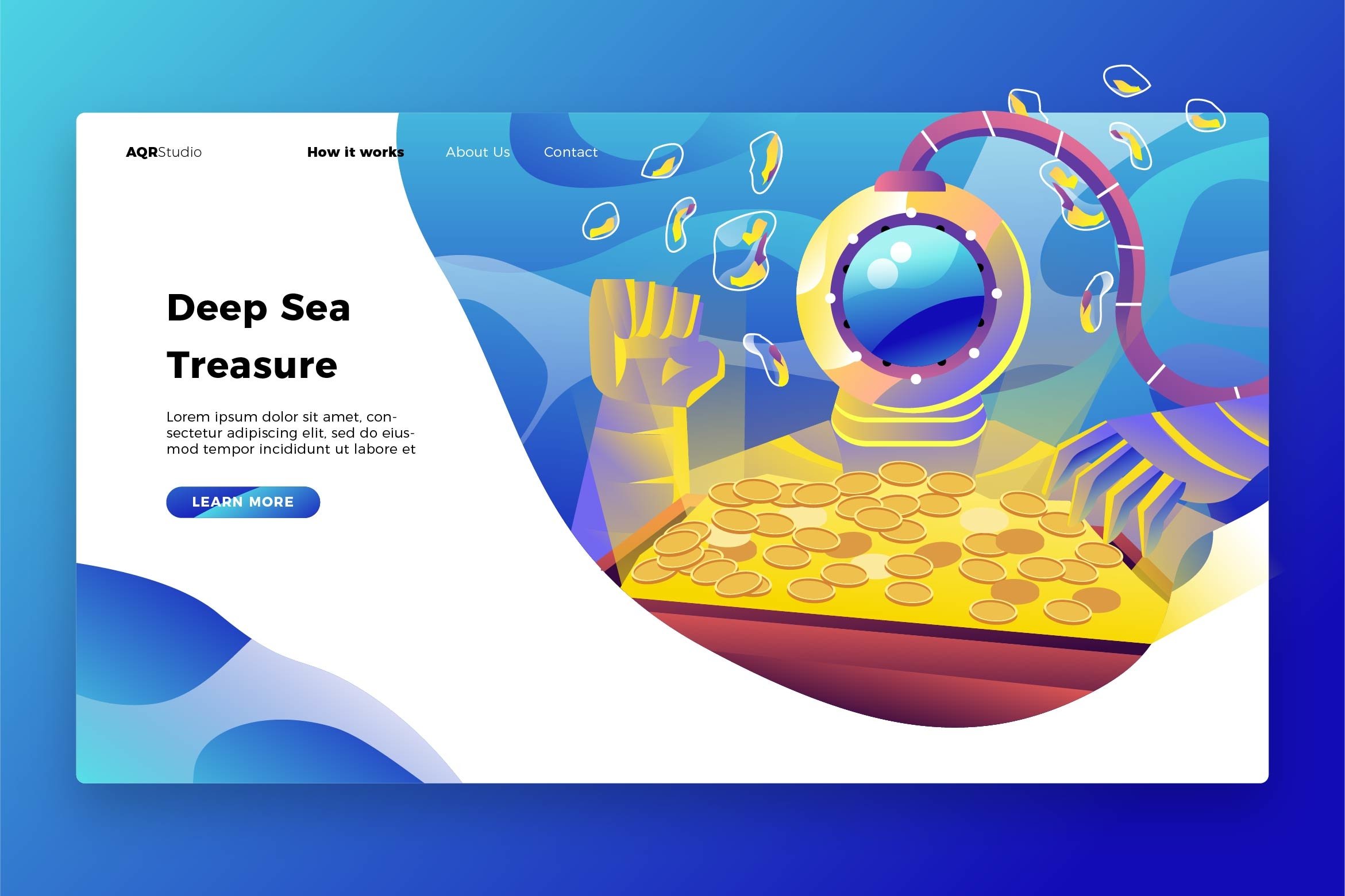 Sea Treasure - Banner & Landing Page (317475) | Customizable Templates ...