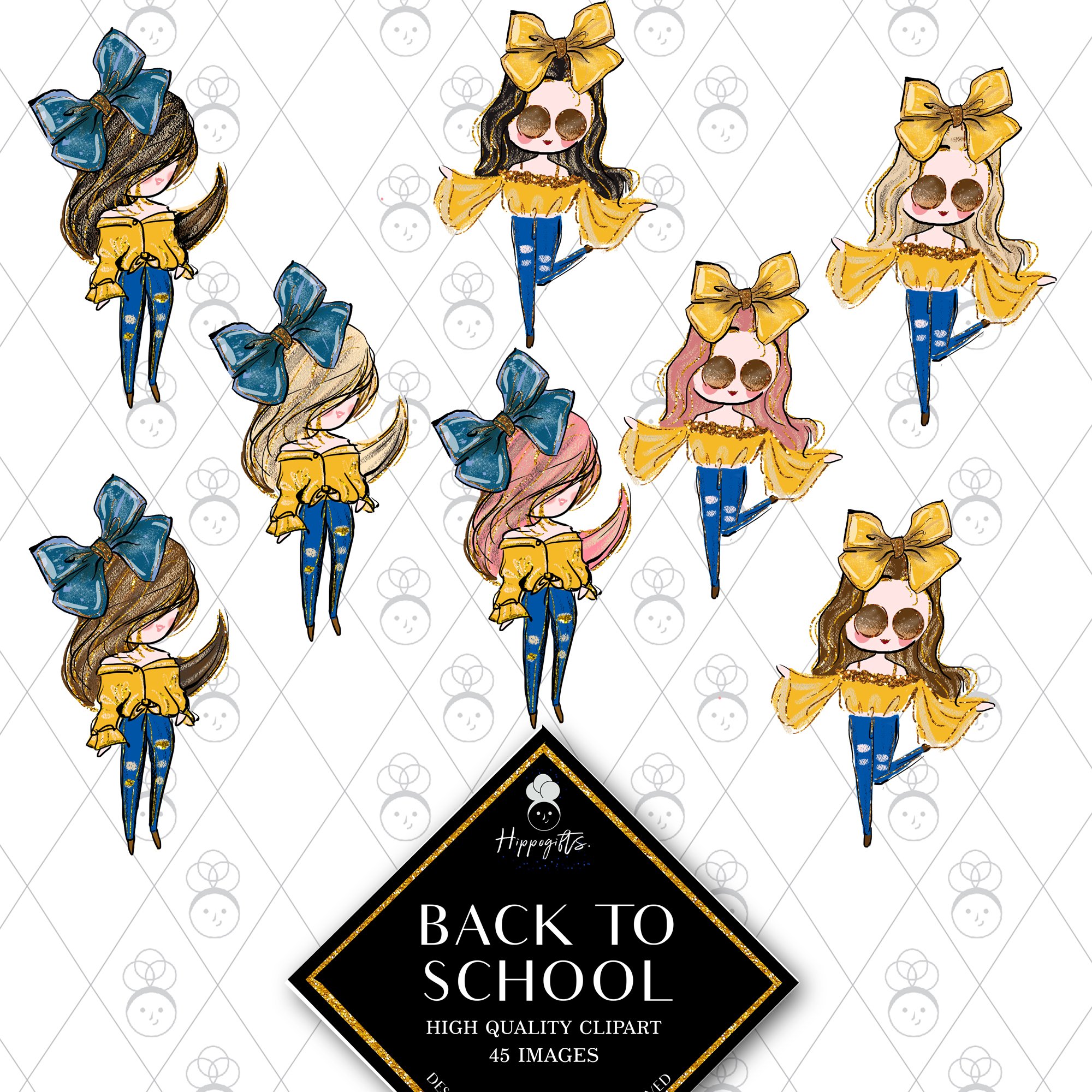 Back to school clipart (98888) | Illustrations | Design Bundles
